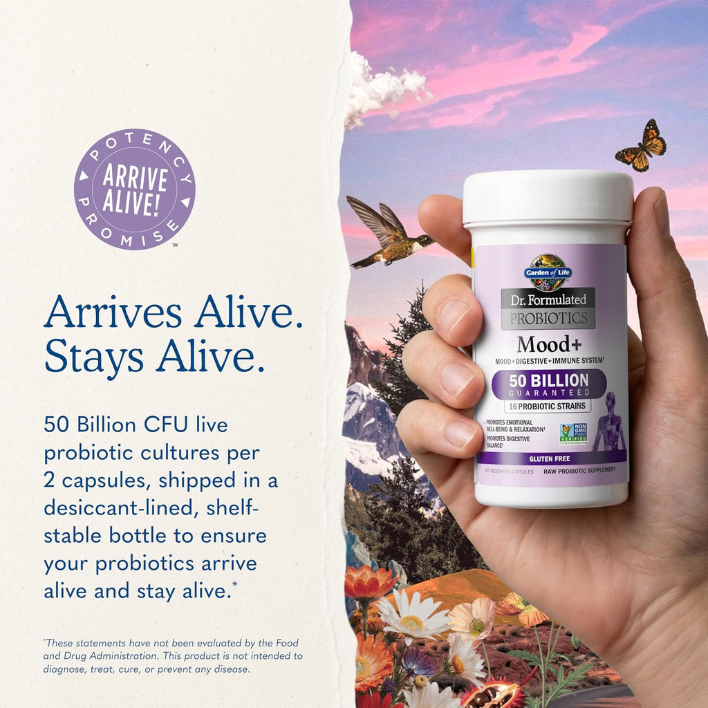 Daily probiotic supplement for mood improvement