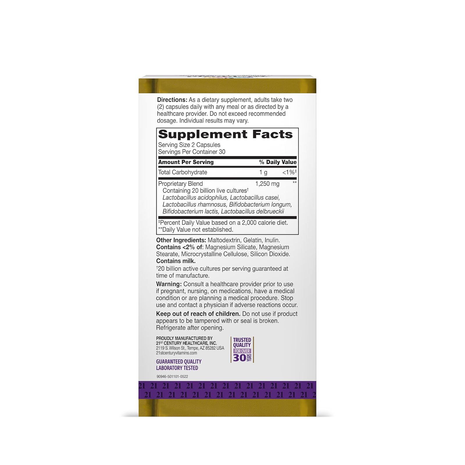 daily probiotic supplement for overall health
