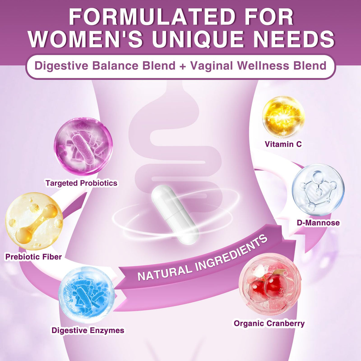 Daily probiotic supplement for women