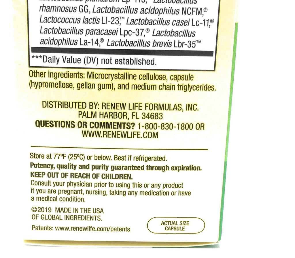 daily probiotic support with Renew Life