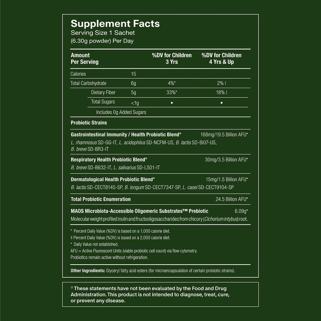 Daily probiotic with prebiotic support