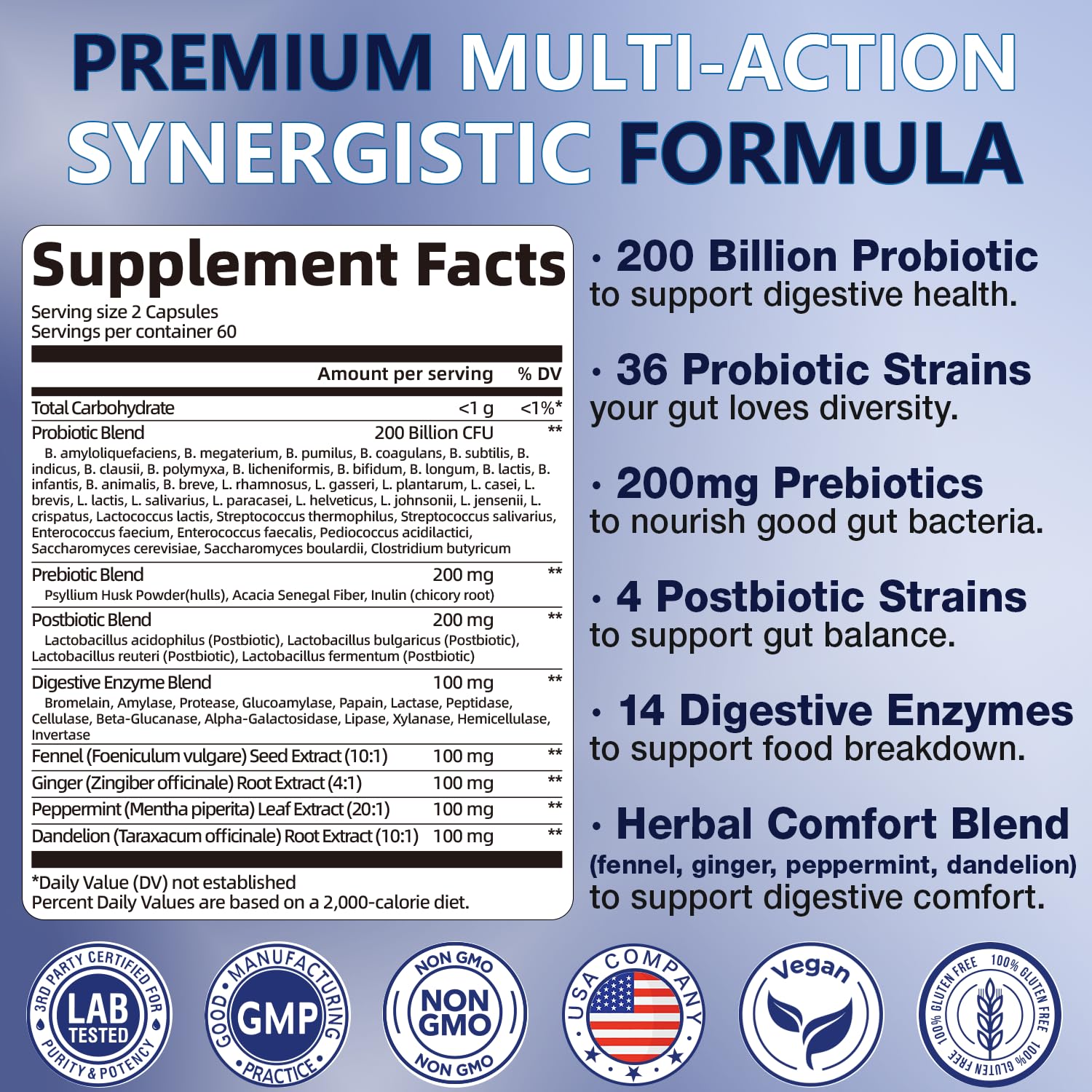 Daily probiotics for gut balance