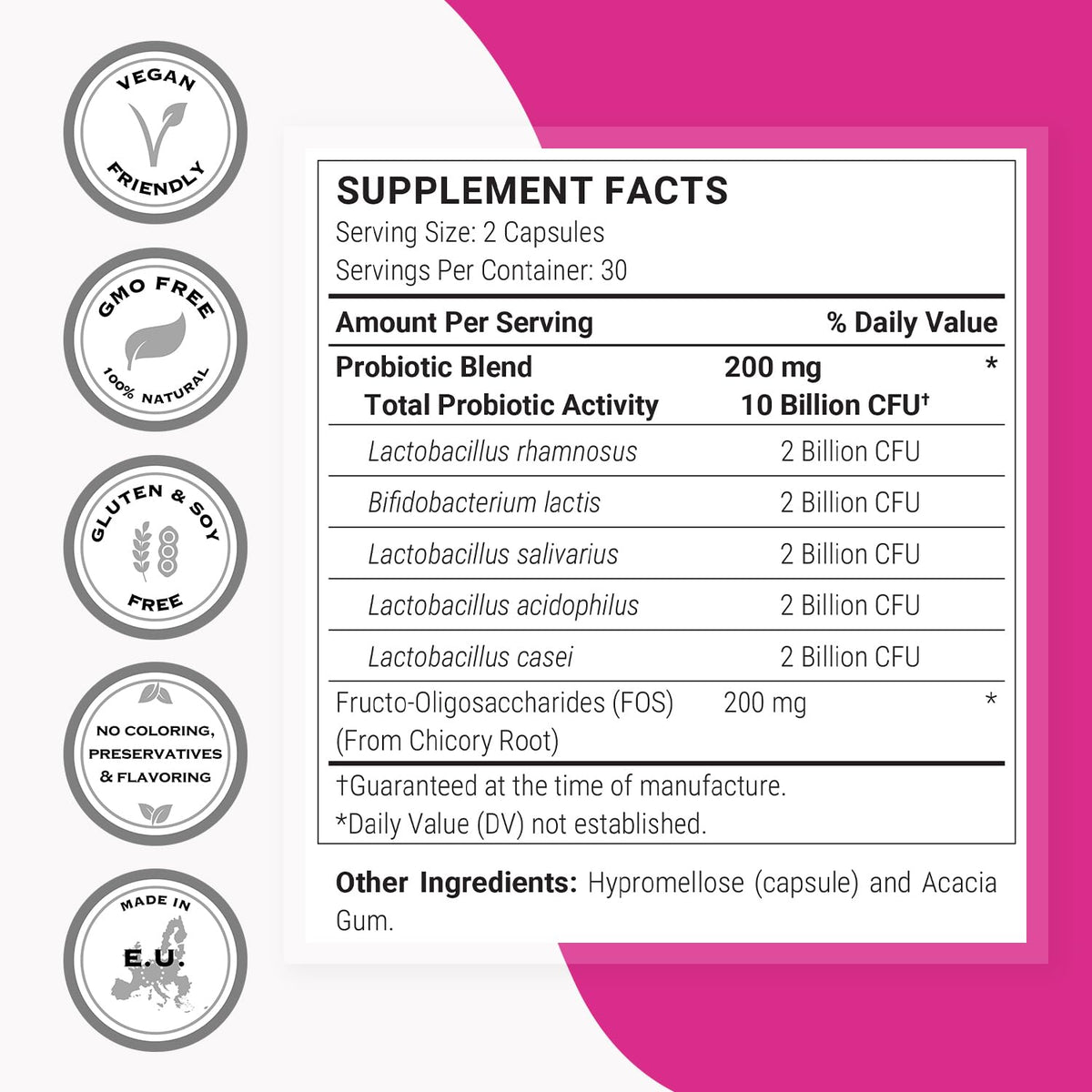 Daily probiotics for vaginal balance