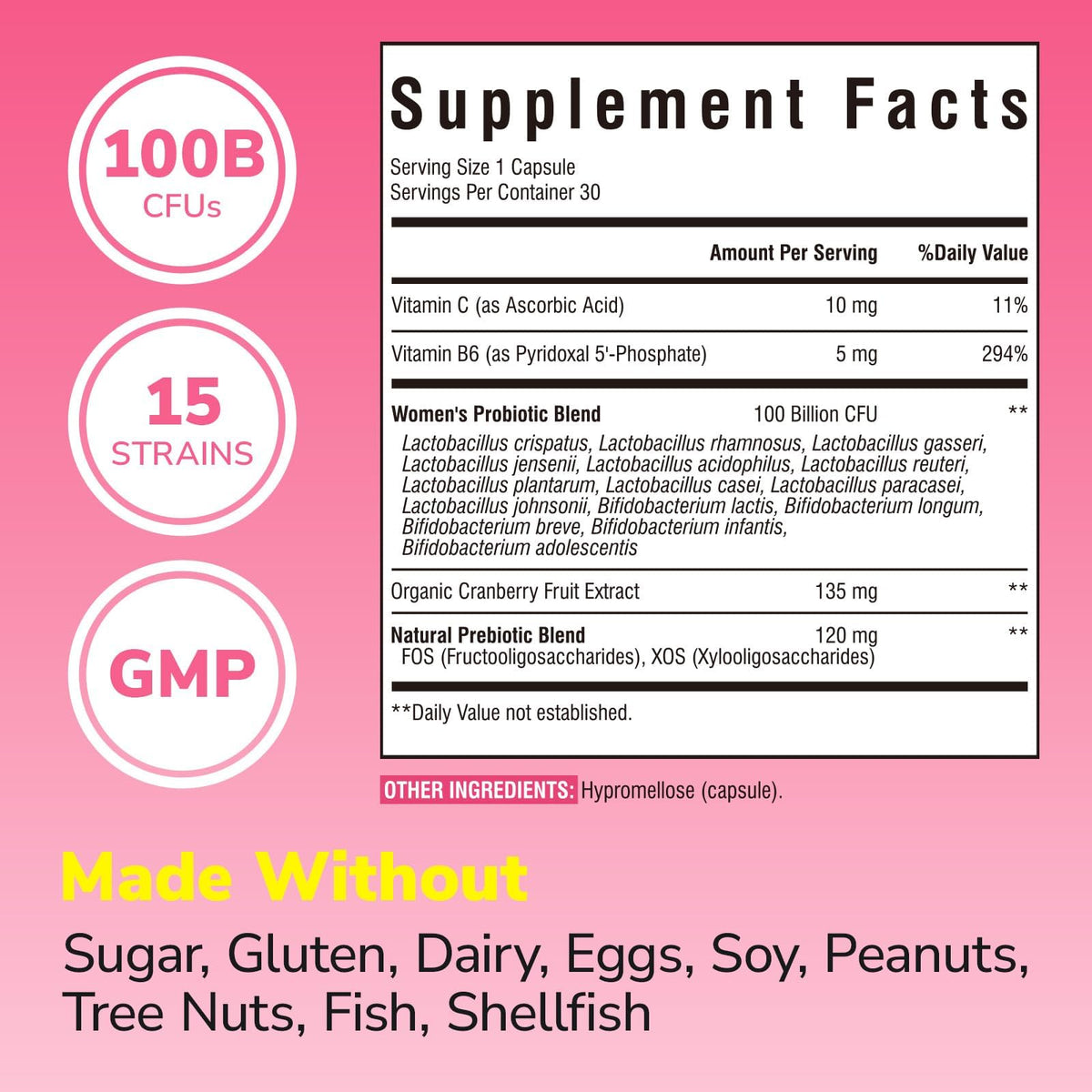 Daily probiotics for women's wellness