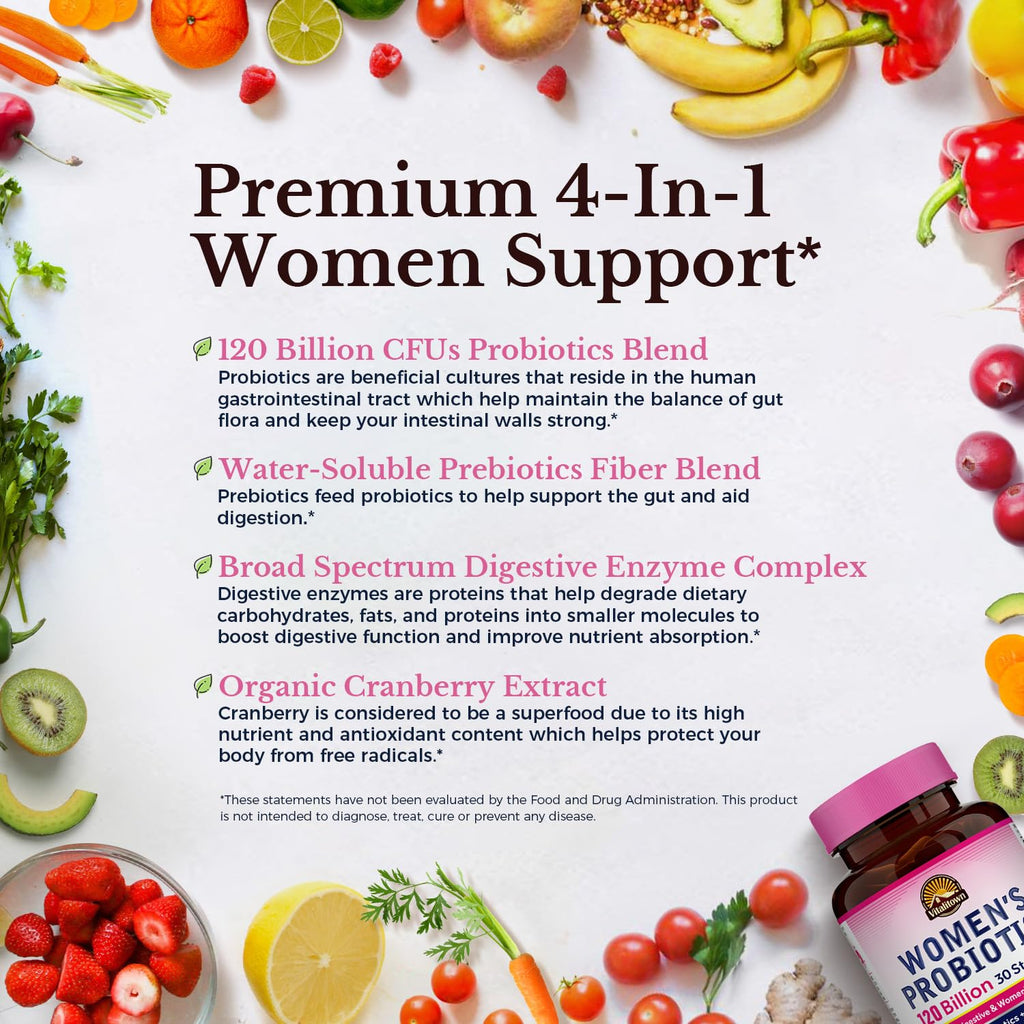 Daily probiotics for women's wellness