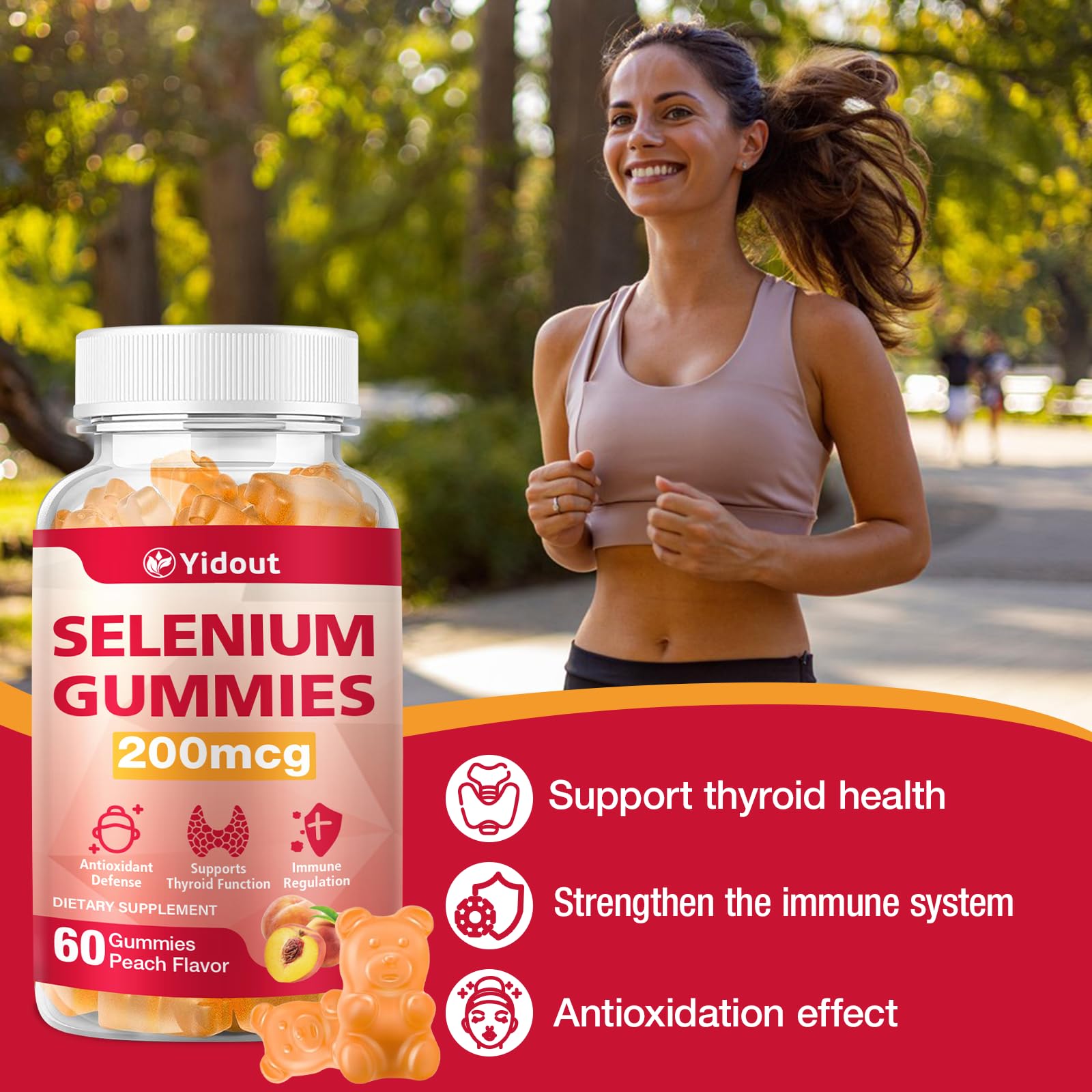 Daily selenium supplement in tasty gummies