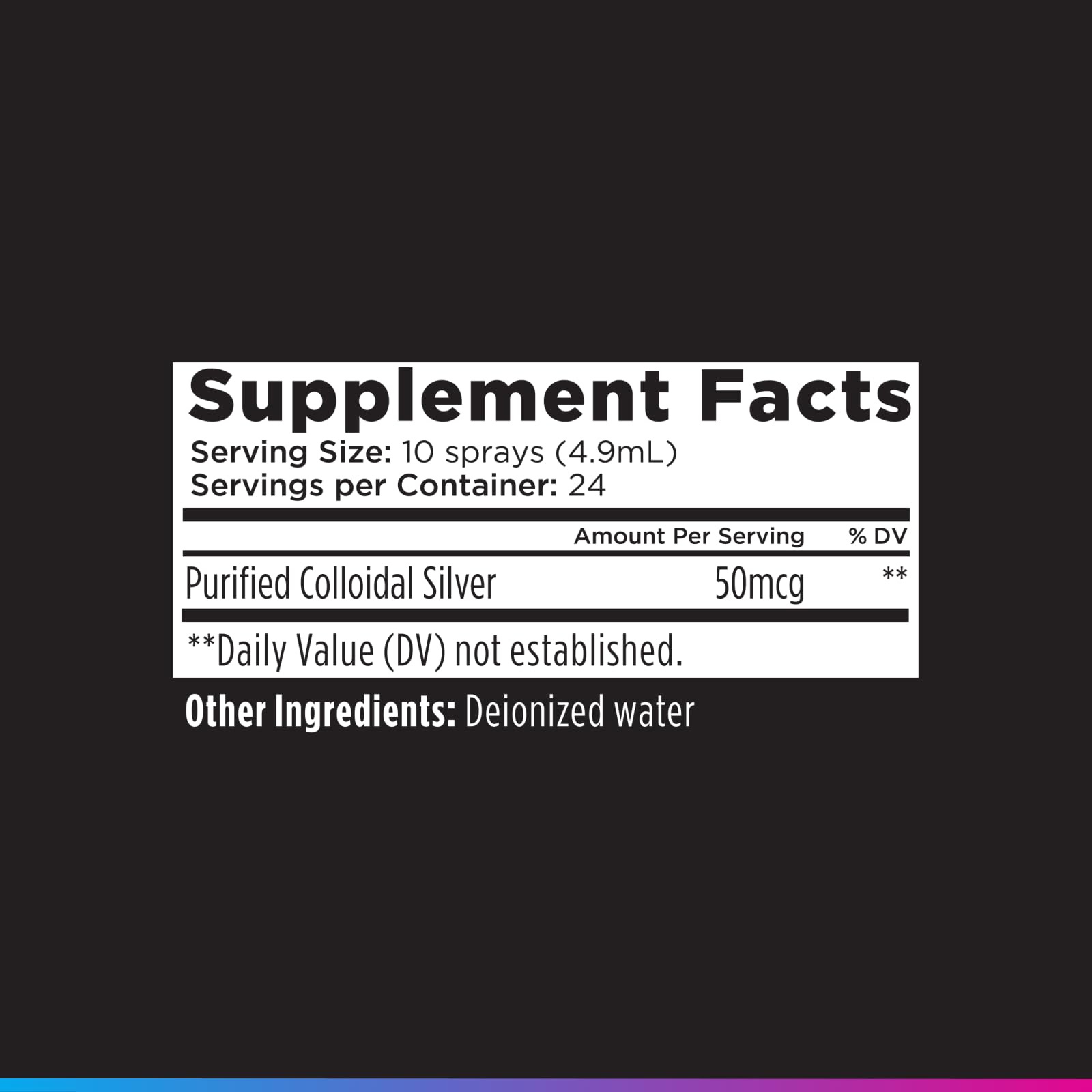 Daily silver serum for overall vitality