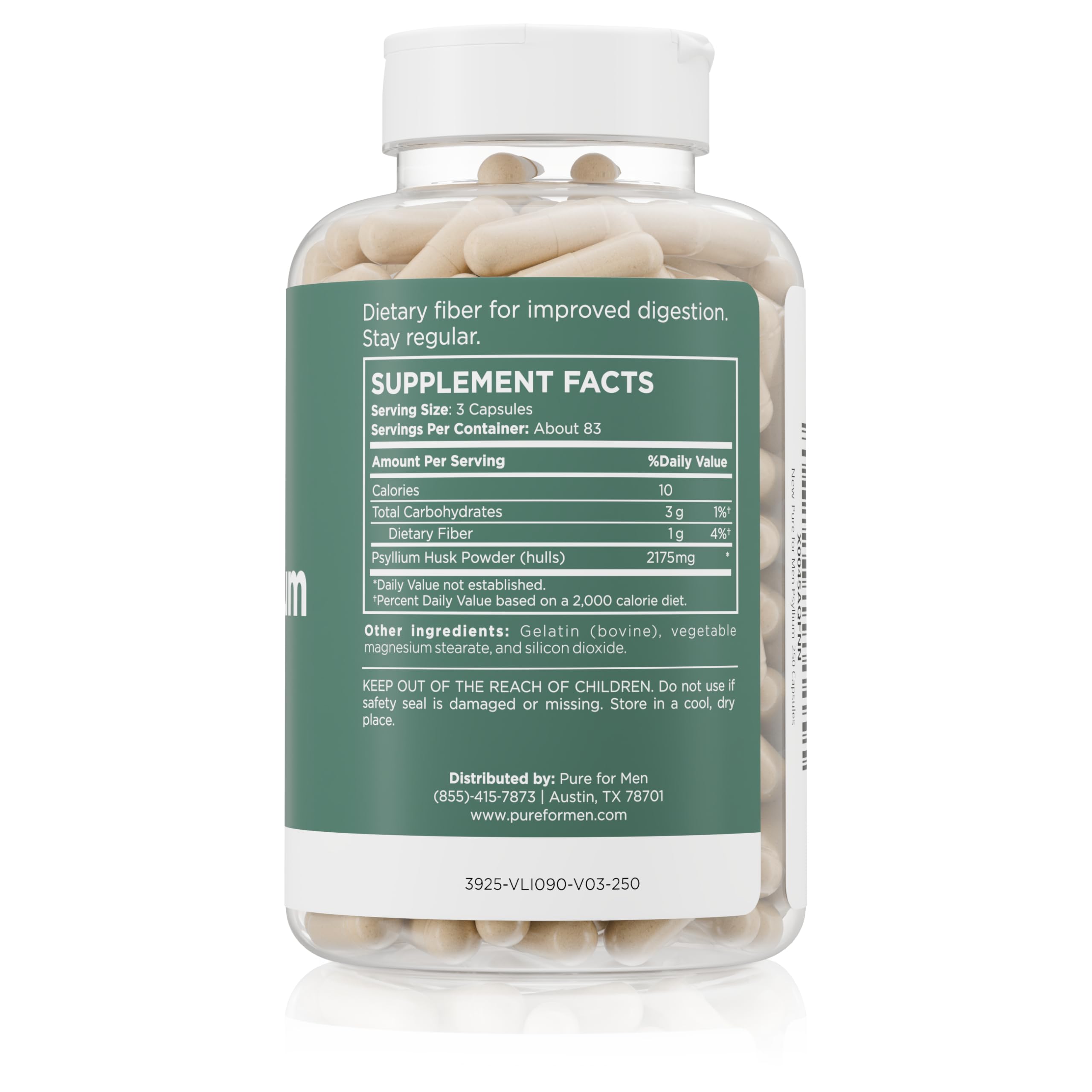Daily soluble fiber for regularity