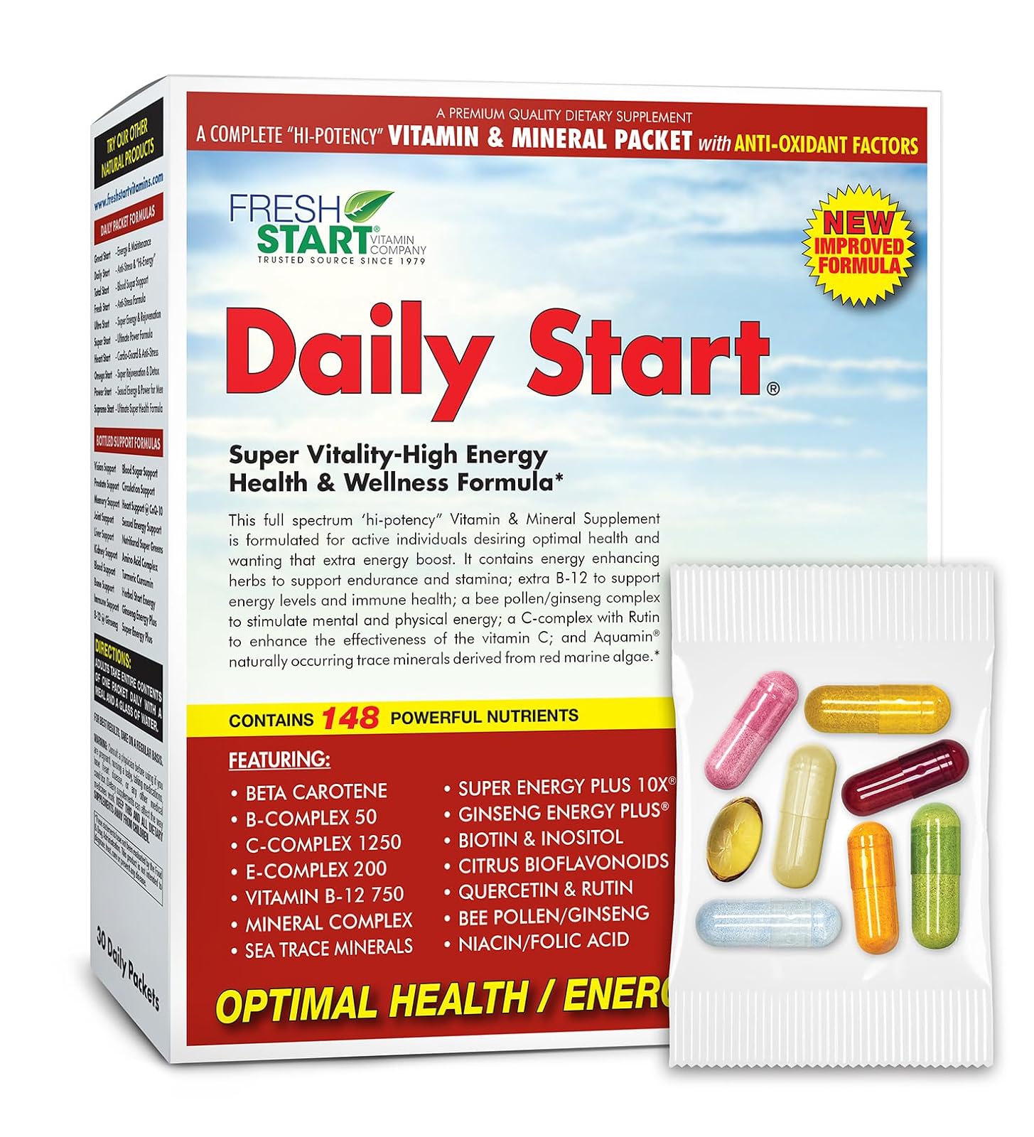 Daily Start multivitamins for energy