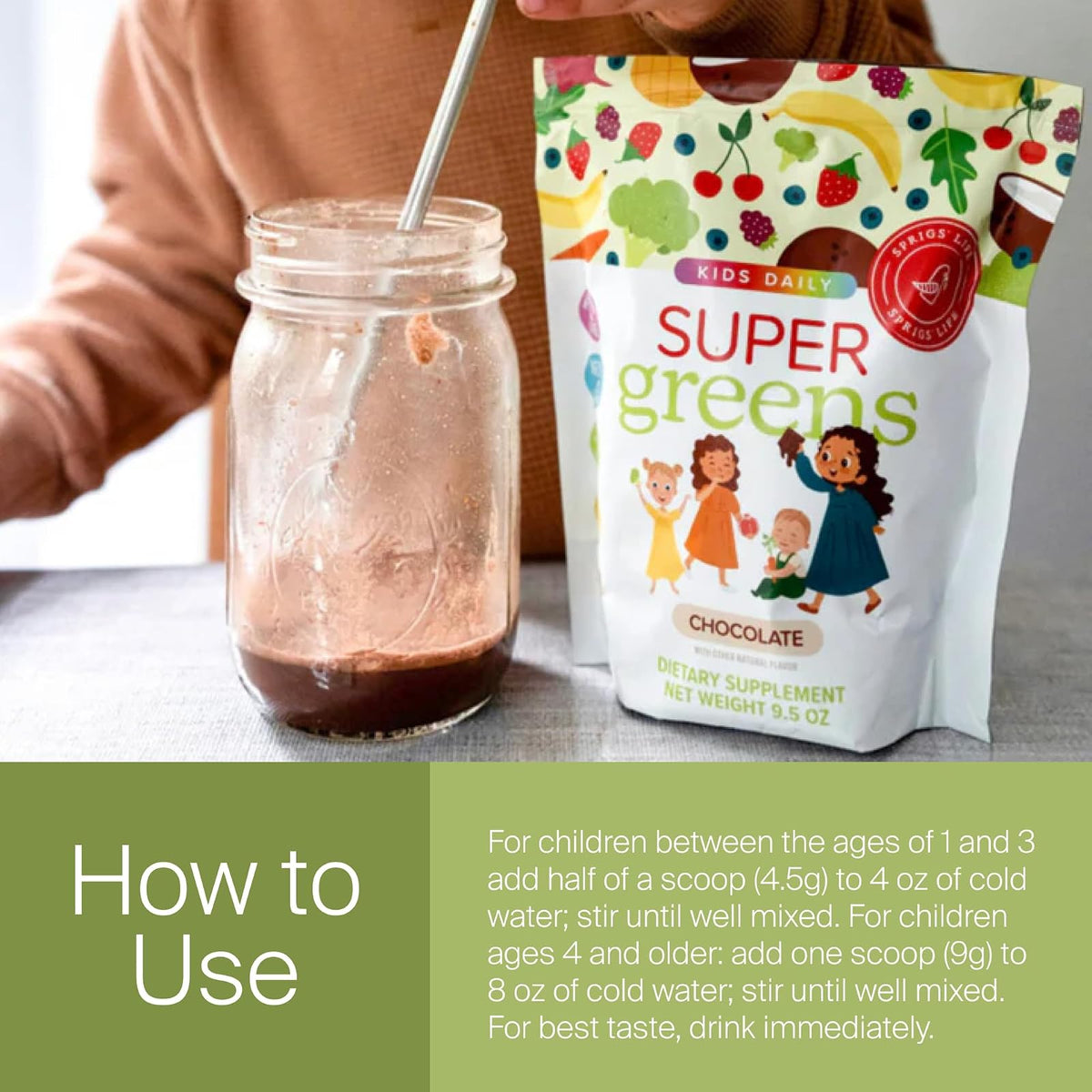 daily super greens for active kids