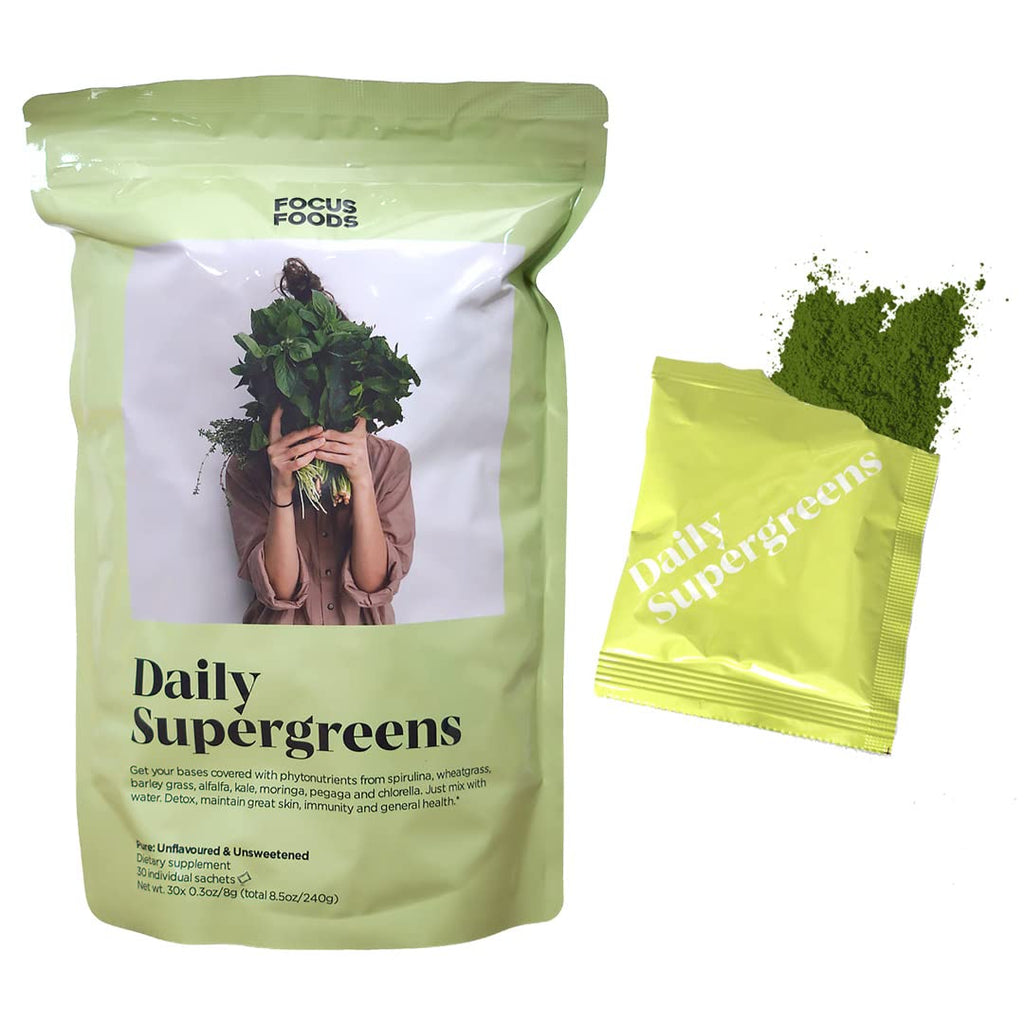Daily Supergreens chlorella powder sachets