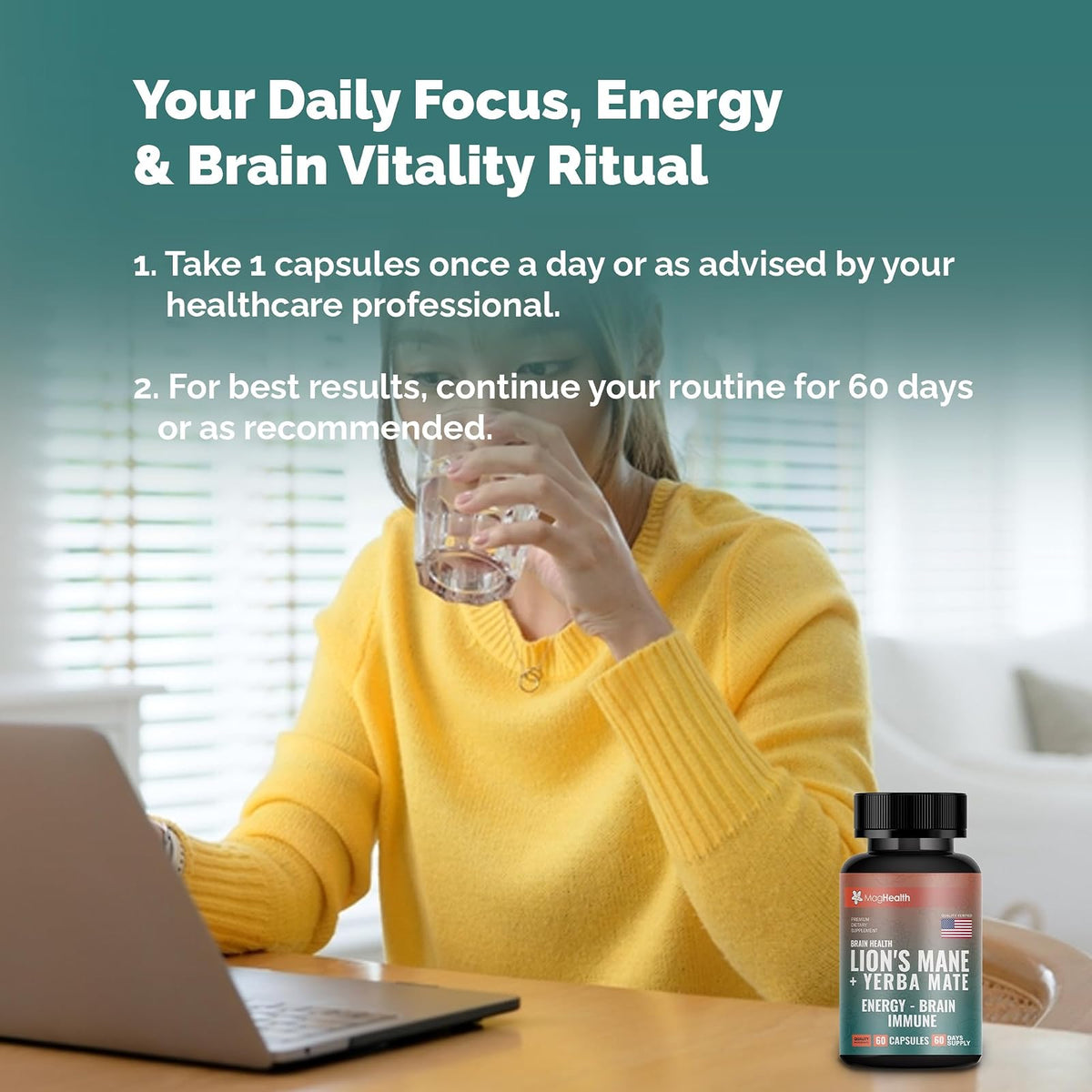 Daily supplement for brain health and vitality
