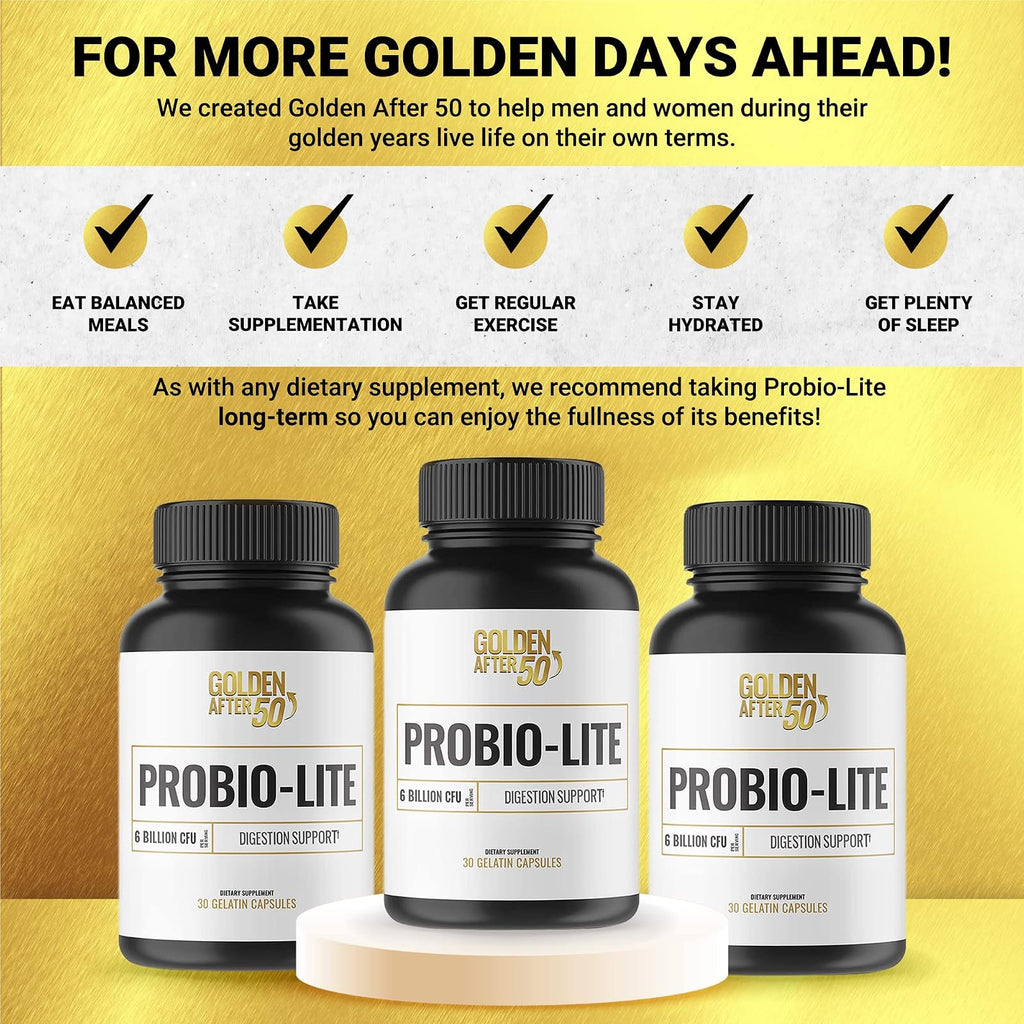 daily support with Golden After 50 probiotics