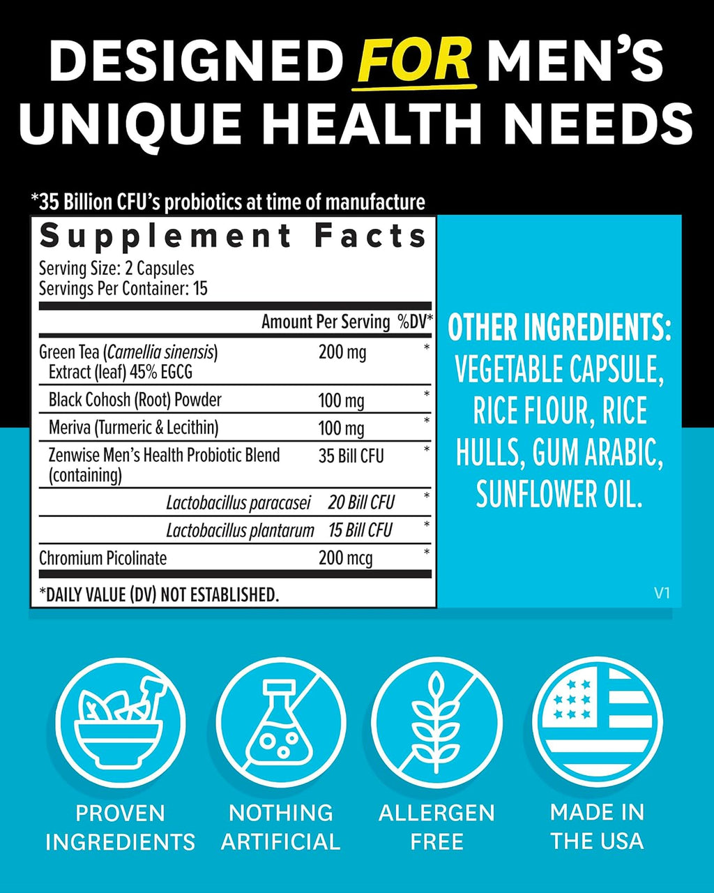 daily support with probiotics for men