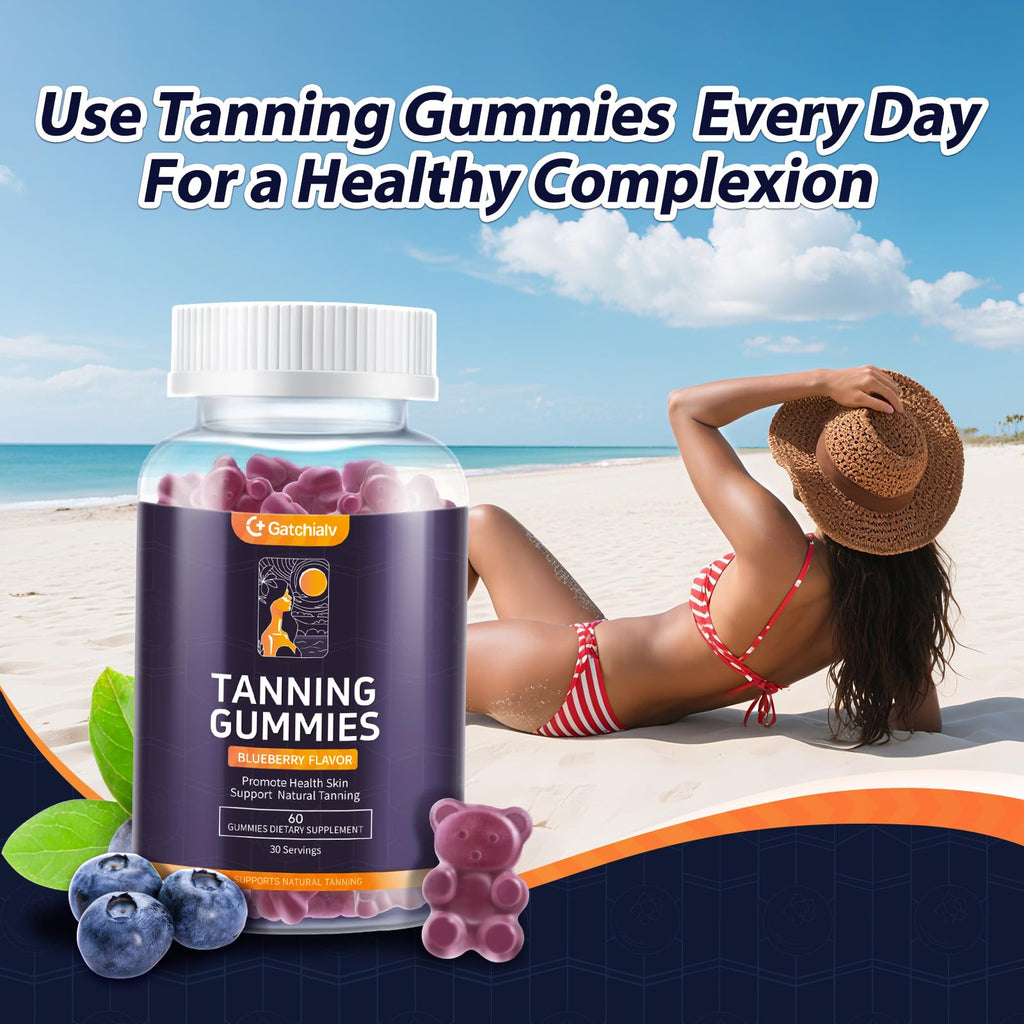 Daily tanning gummies for a sun-kissed look