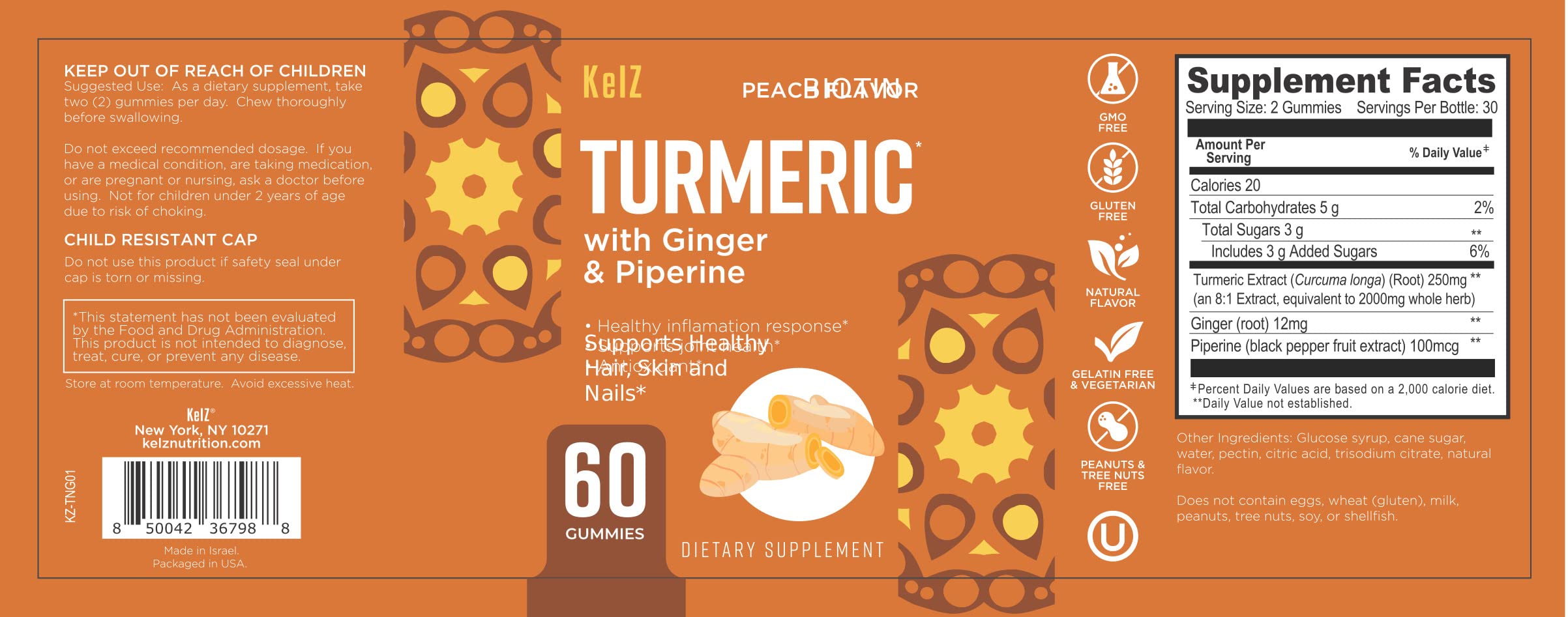 Daily turmeric and ginger supplement