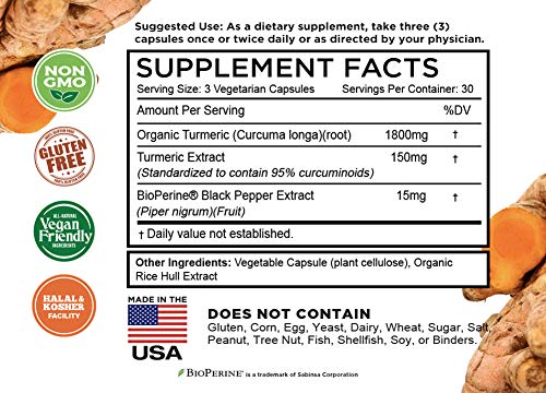 daily turmeric curcumin dietary supplement