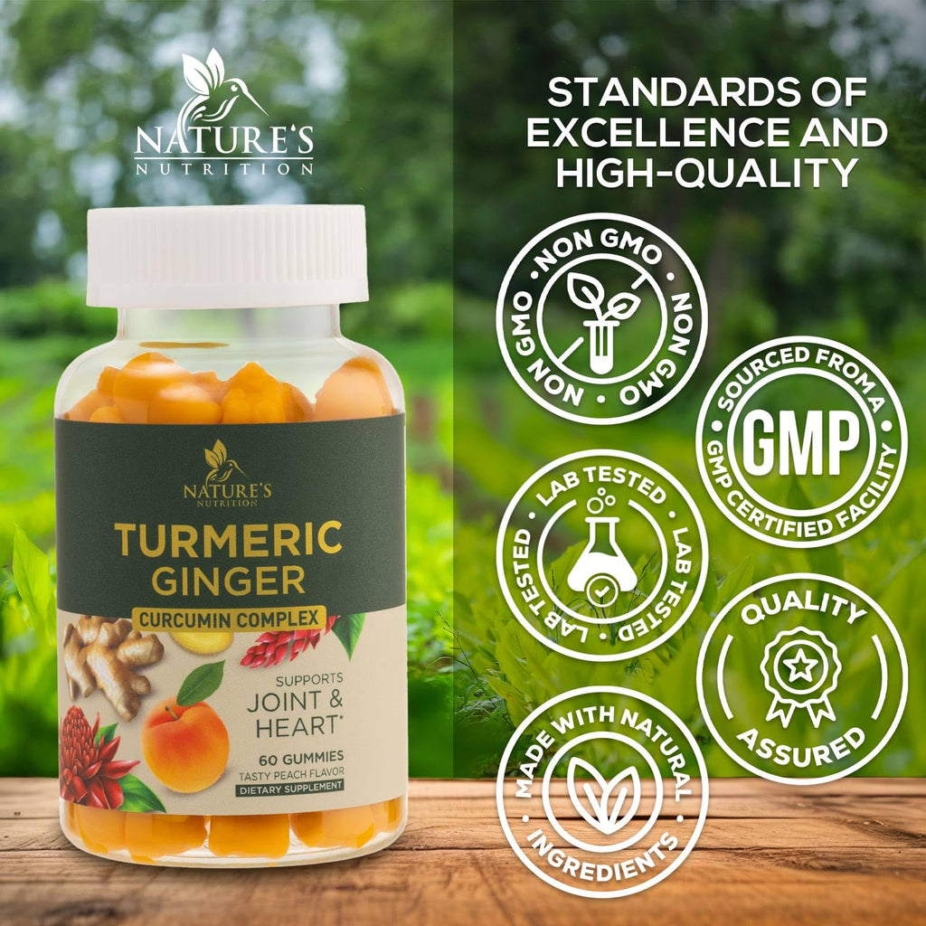Daily turmeric curcumin supplement gummies
