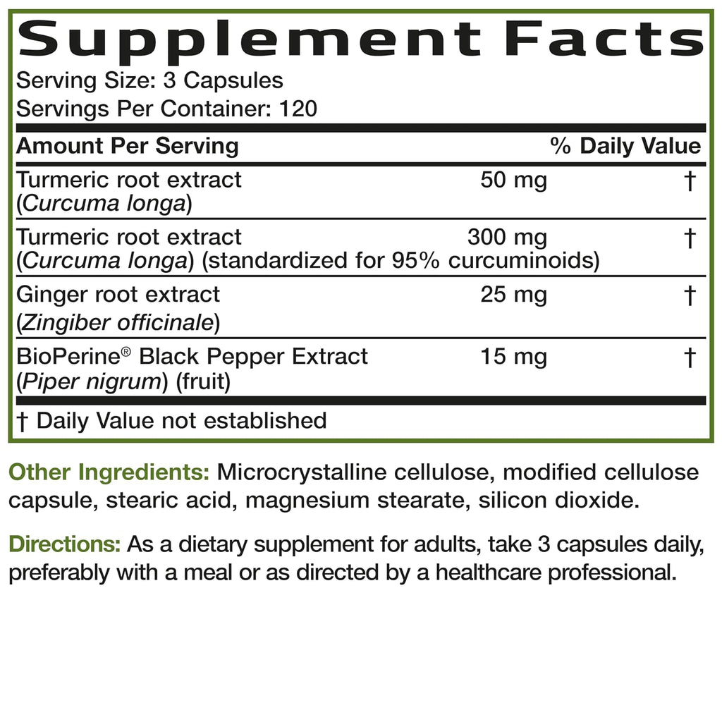 daily turmeric ginger capsules for immune health