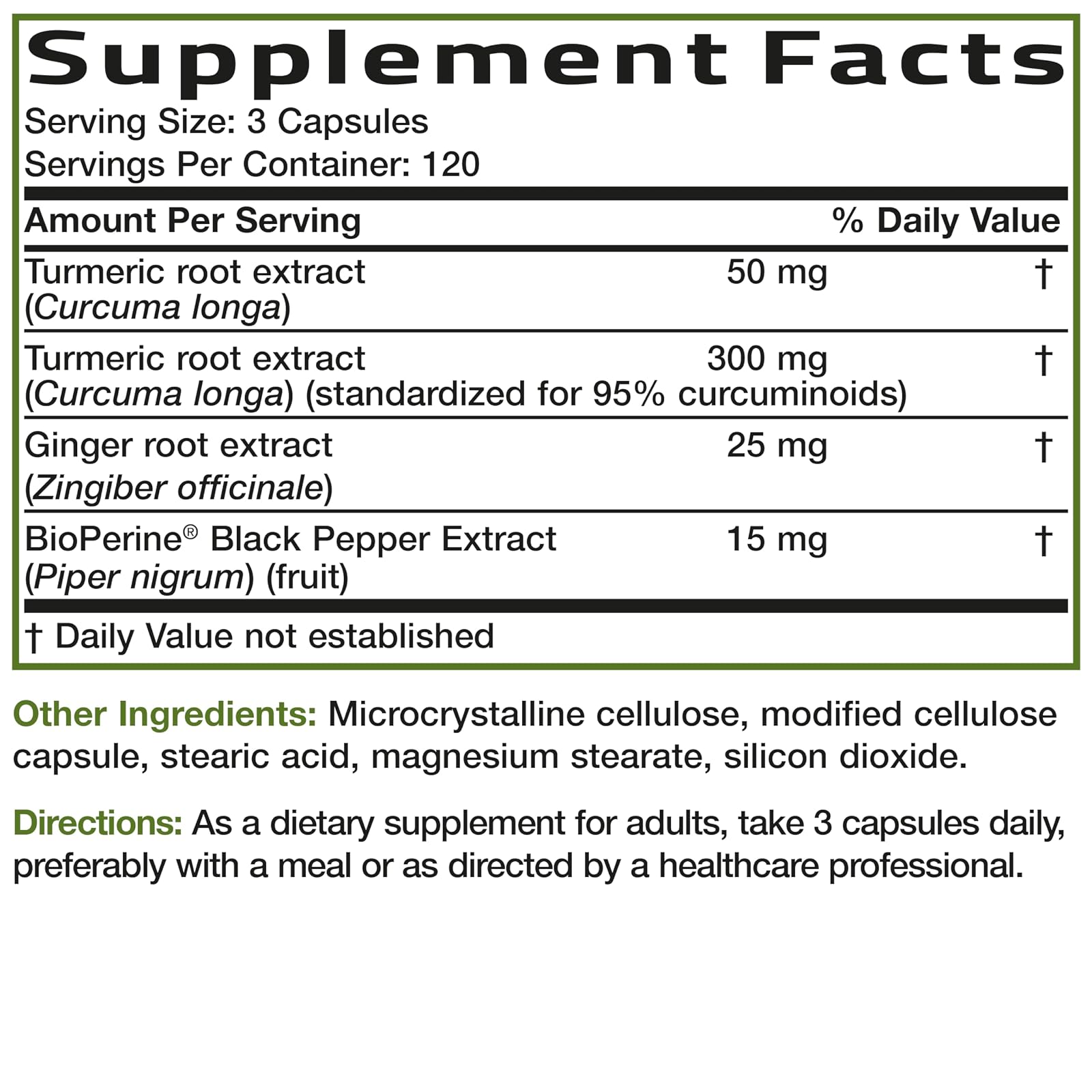 daily turmeric ginger capsules for immune health