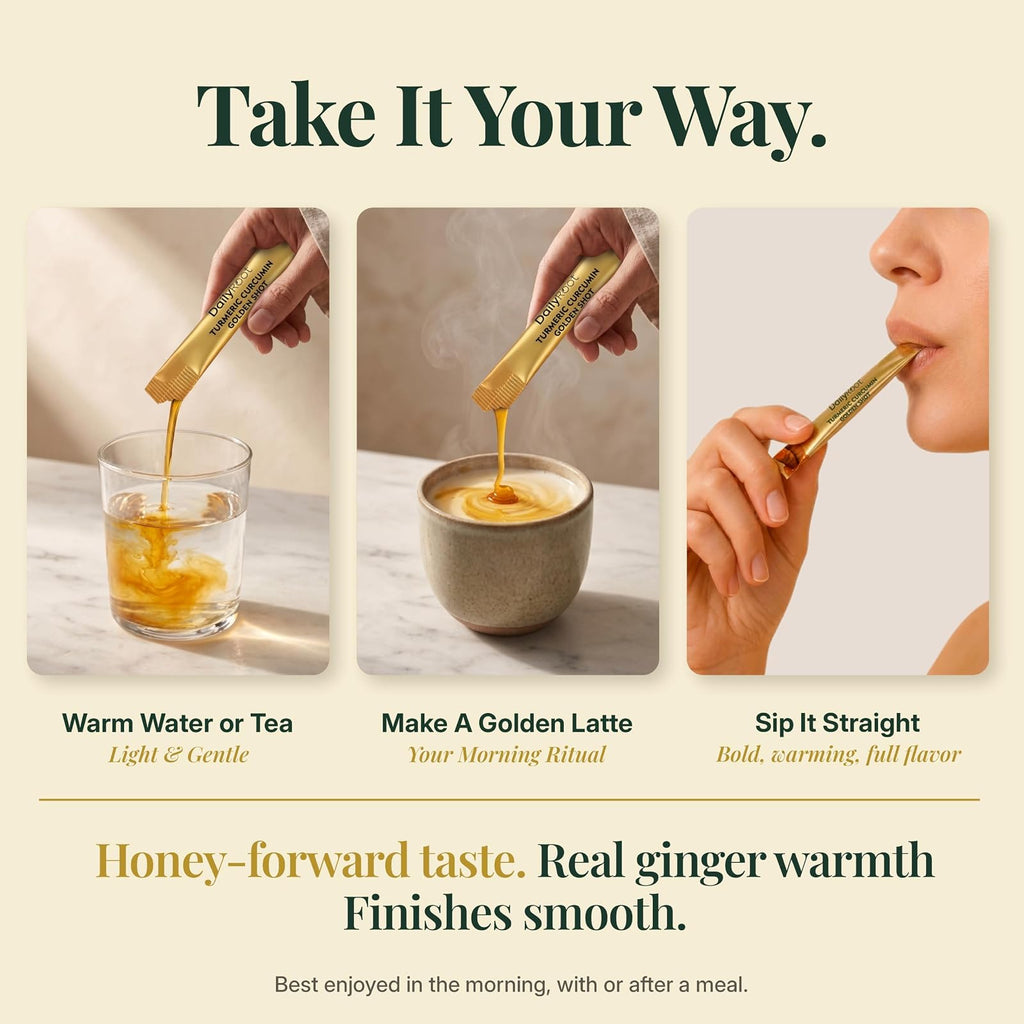 Daily turmeric shots for immune support