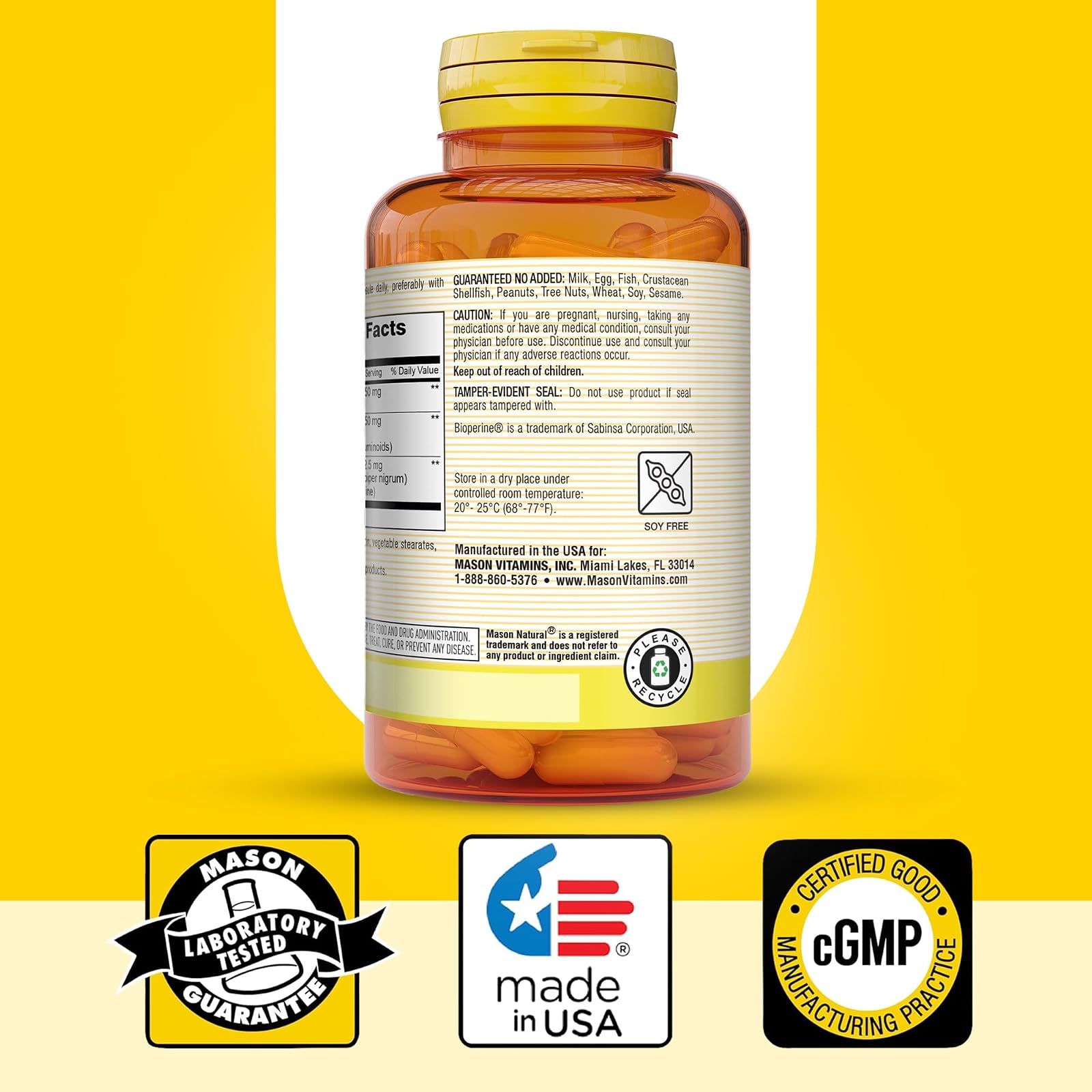 Daily turmeric supplement for health
