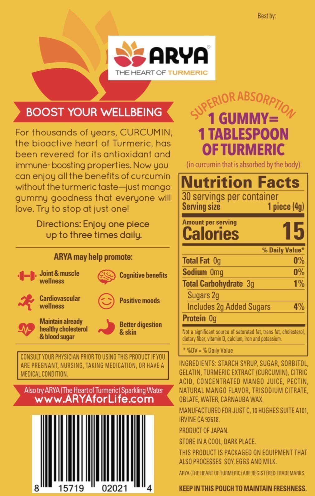 daily turmeric supplement for health
