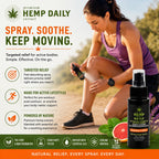 Daily use hemp spray for skin
