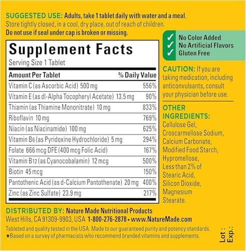 Daily vitamin b complex for energy