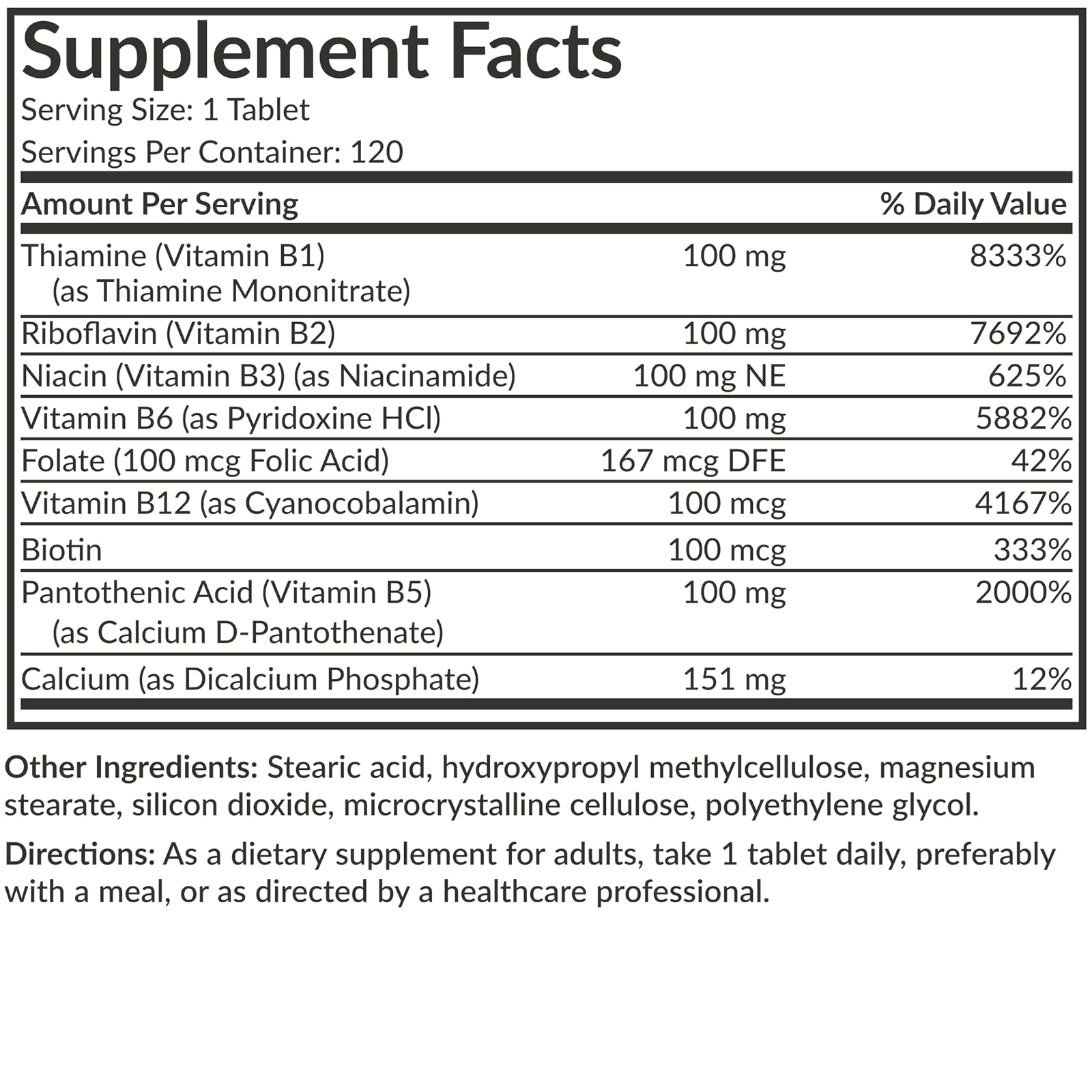 daily vitamin b complex for wellness