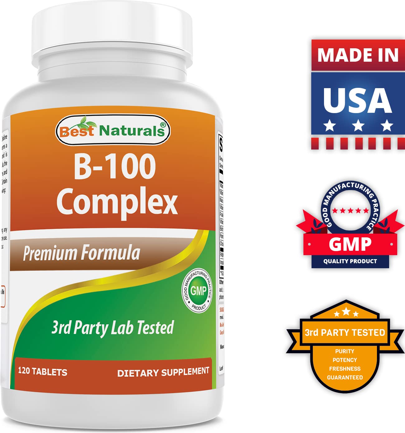 daily vitamin b complex supplement tablets