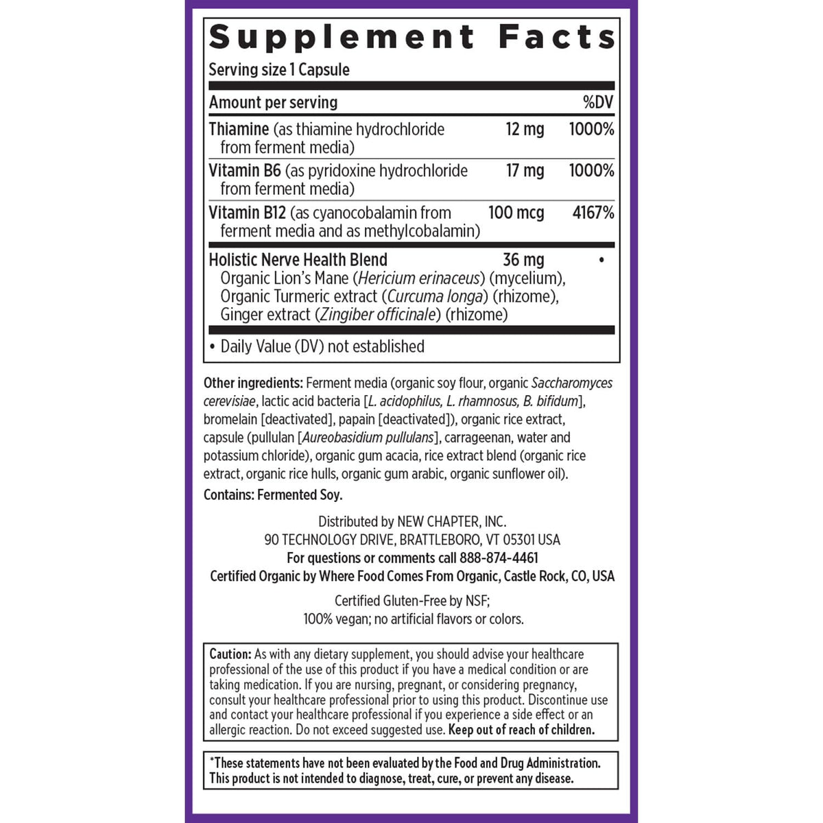 Daily vitamin B complex supplement