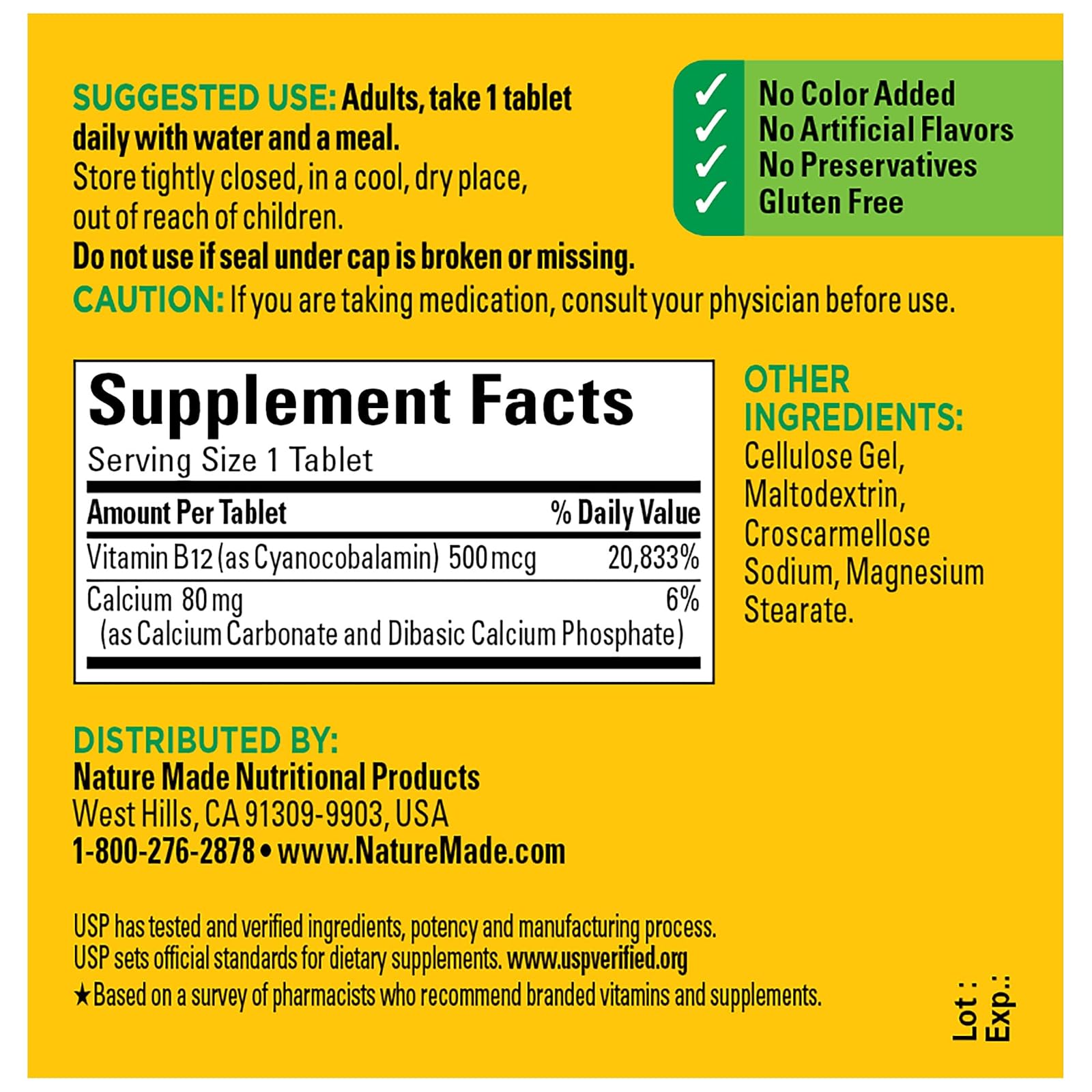 Daily vitamin B12 for nerve health