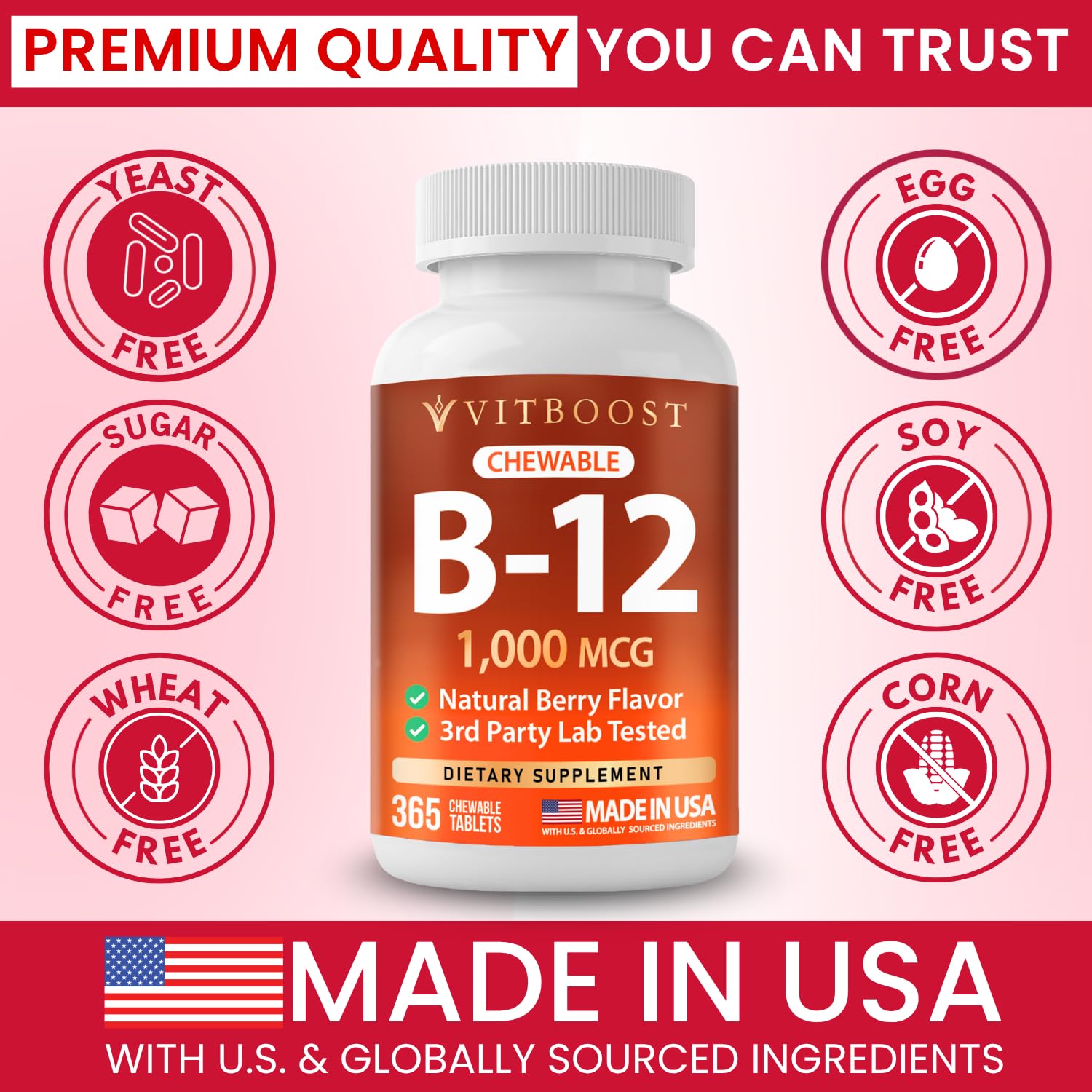 daily Vitamin B12 supplement for health