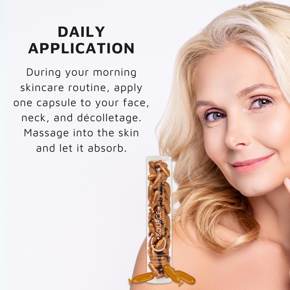 Daily vitamin C serum capsule routine