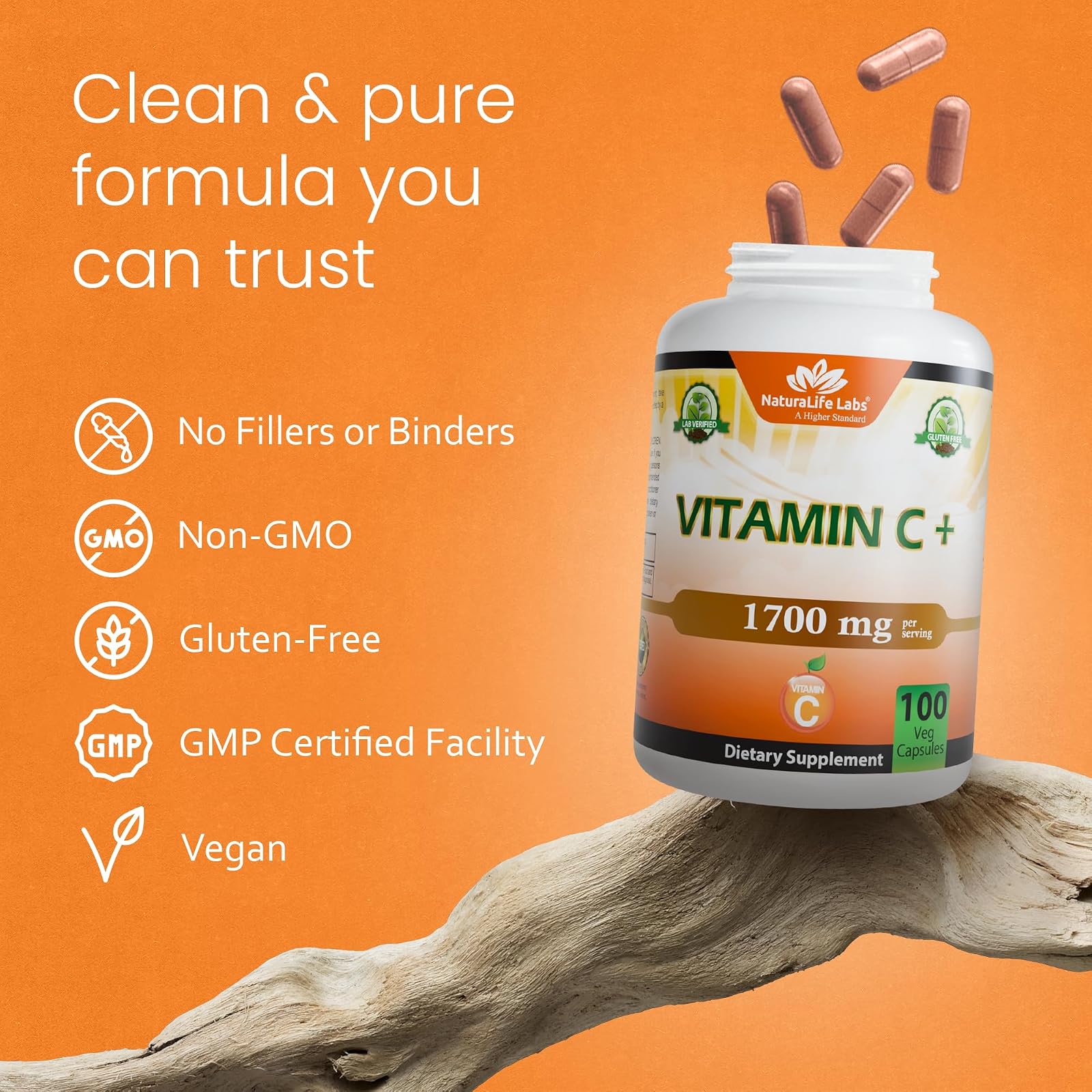 daily vitamin c supplement 100 capsules