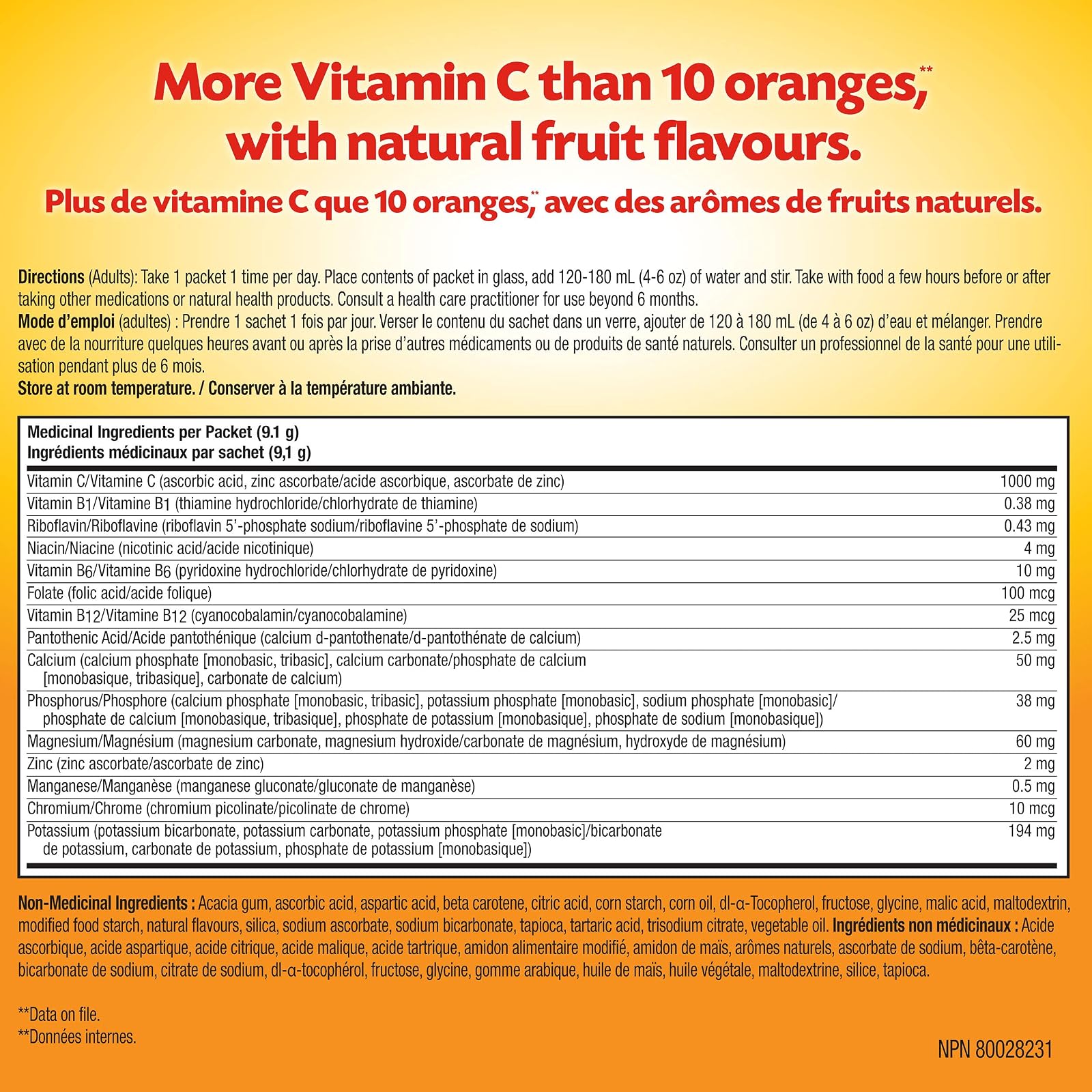 daily vitamin c supplement 1000mg