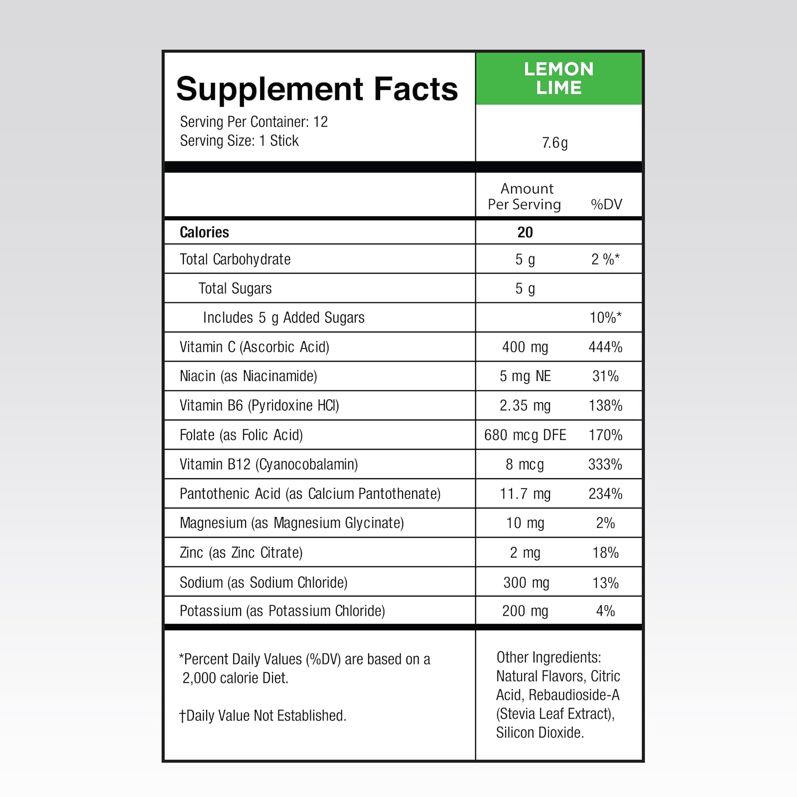 daily vitamin c supplement packets