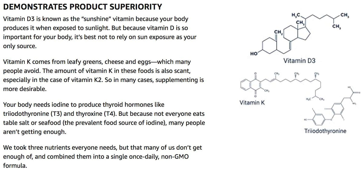 daily vitamin D and K supplement