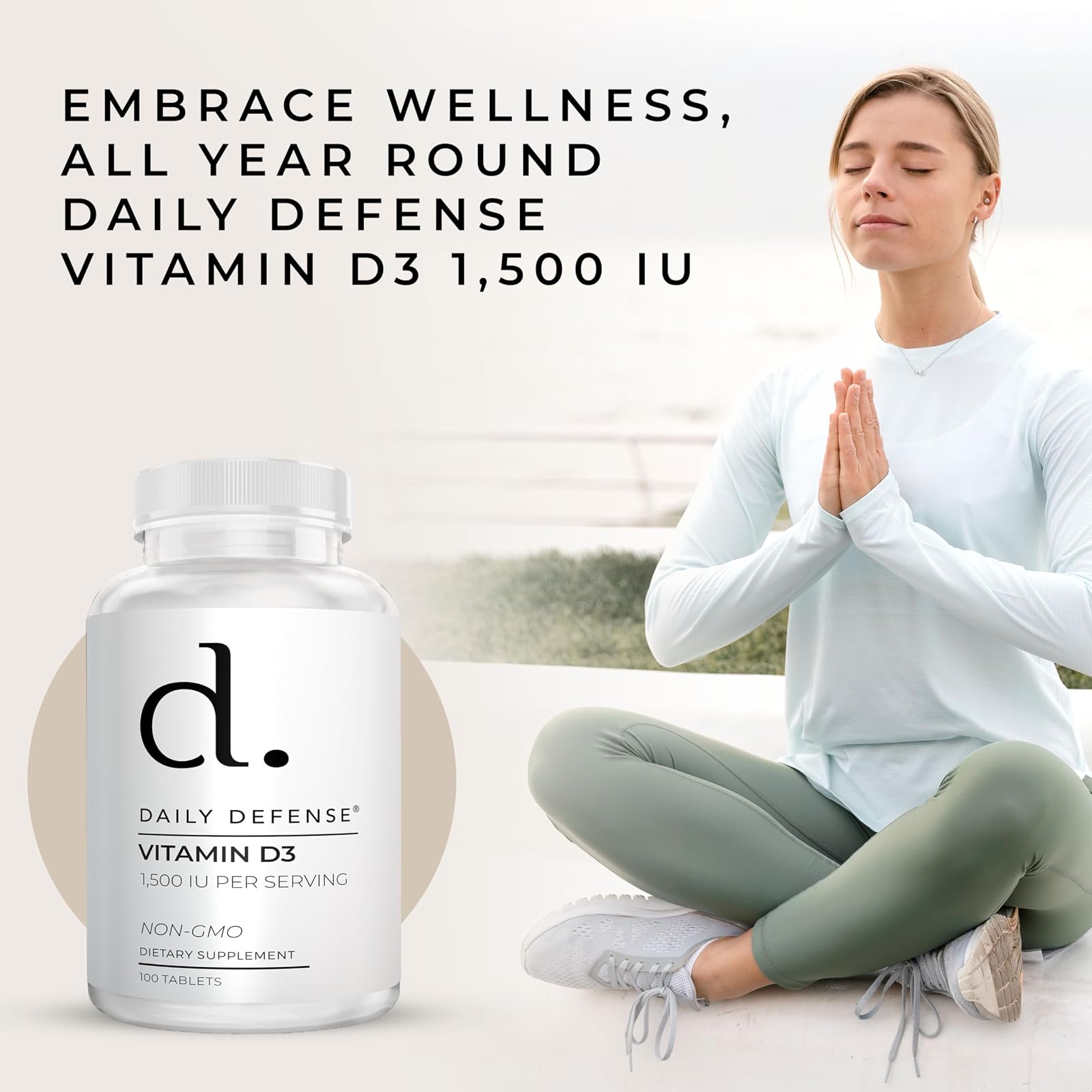 Daily vitamin D supplement tablets