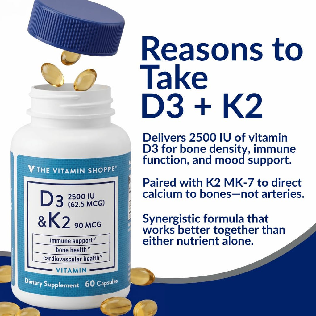Daily Vitamin D3 and K2 supplement
