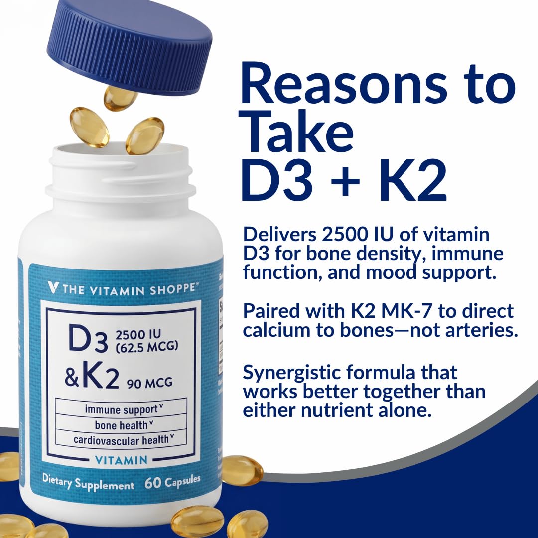 Daily Vitamin D3 and K2 supplement