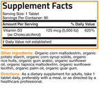 Daily vitamin D3 dosage convenience