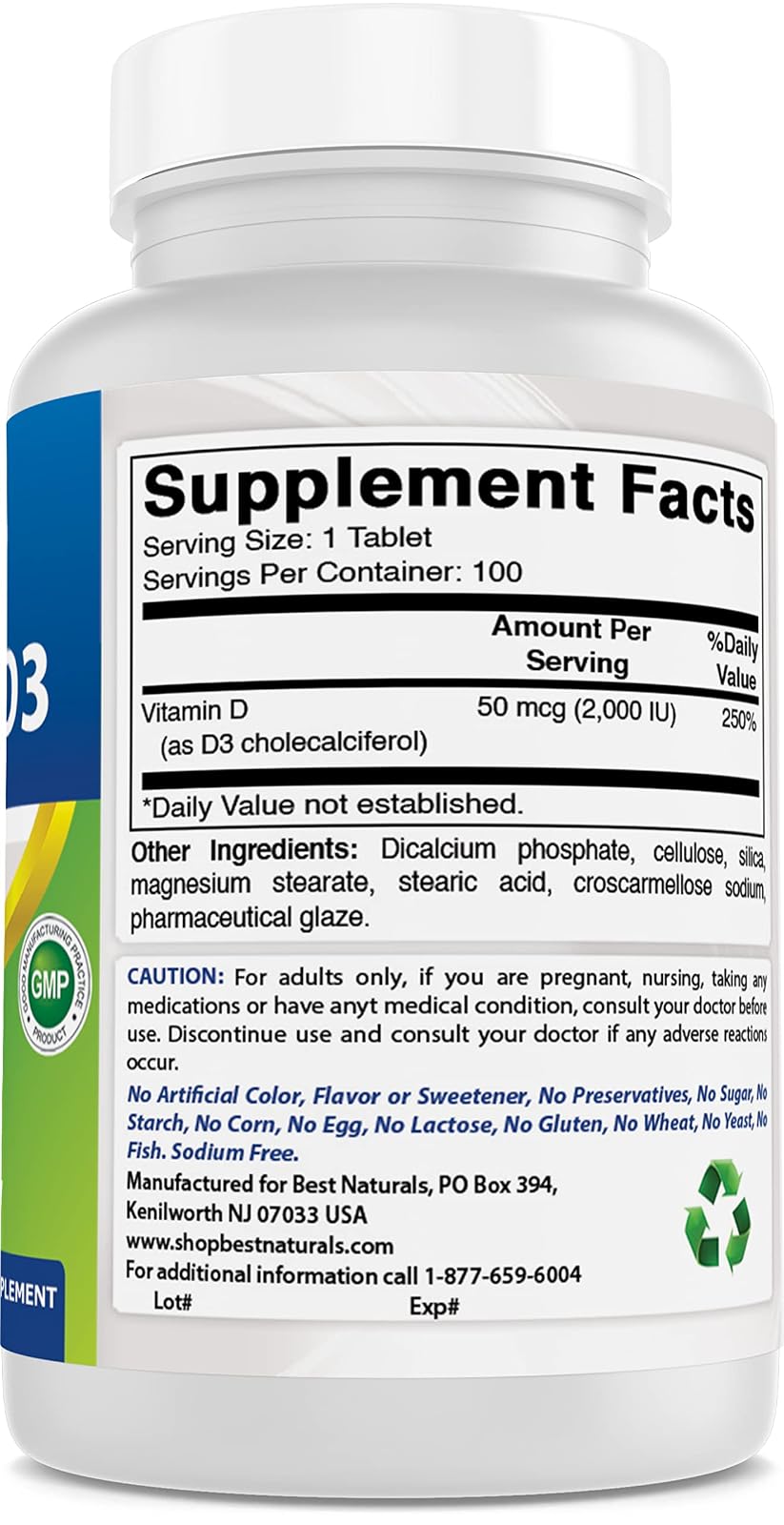Daily vitamin D3 dosage