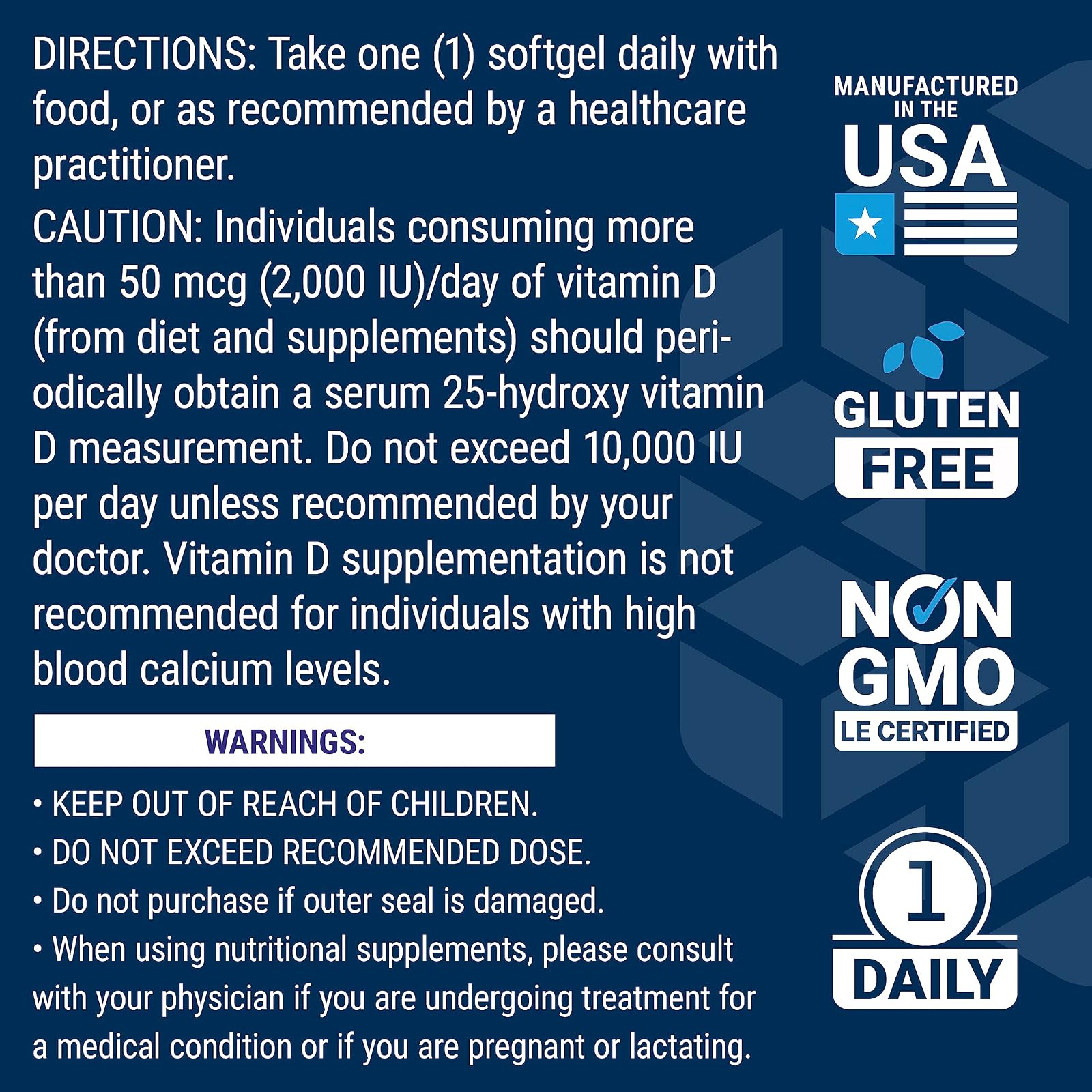 Daily vitamin D3 for wellness