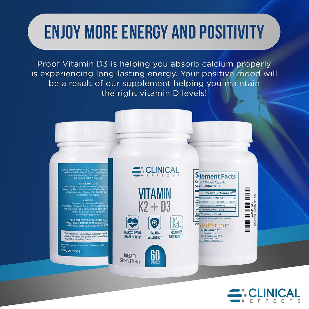 Daily vitamin D3 K2 dosage convenience
