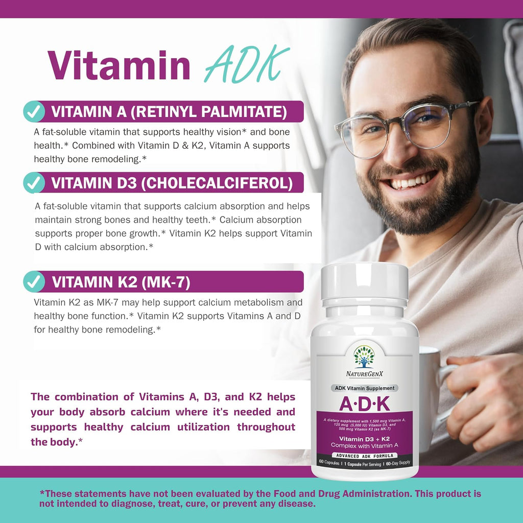 Daily vitamin D3 K2 for health