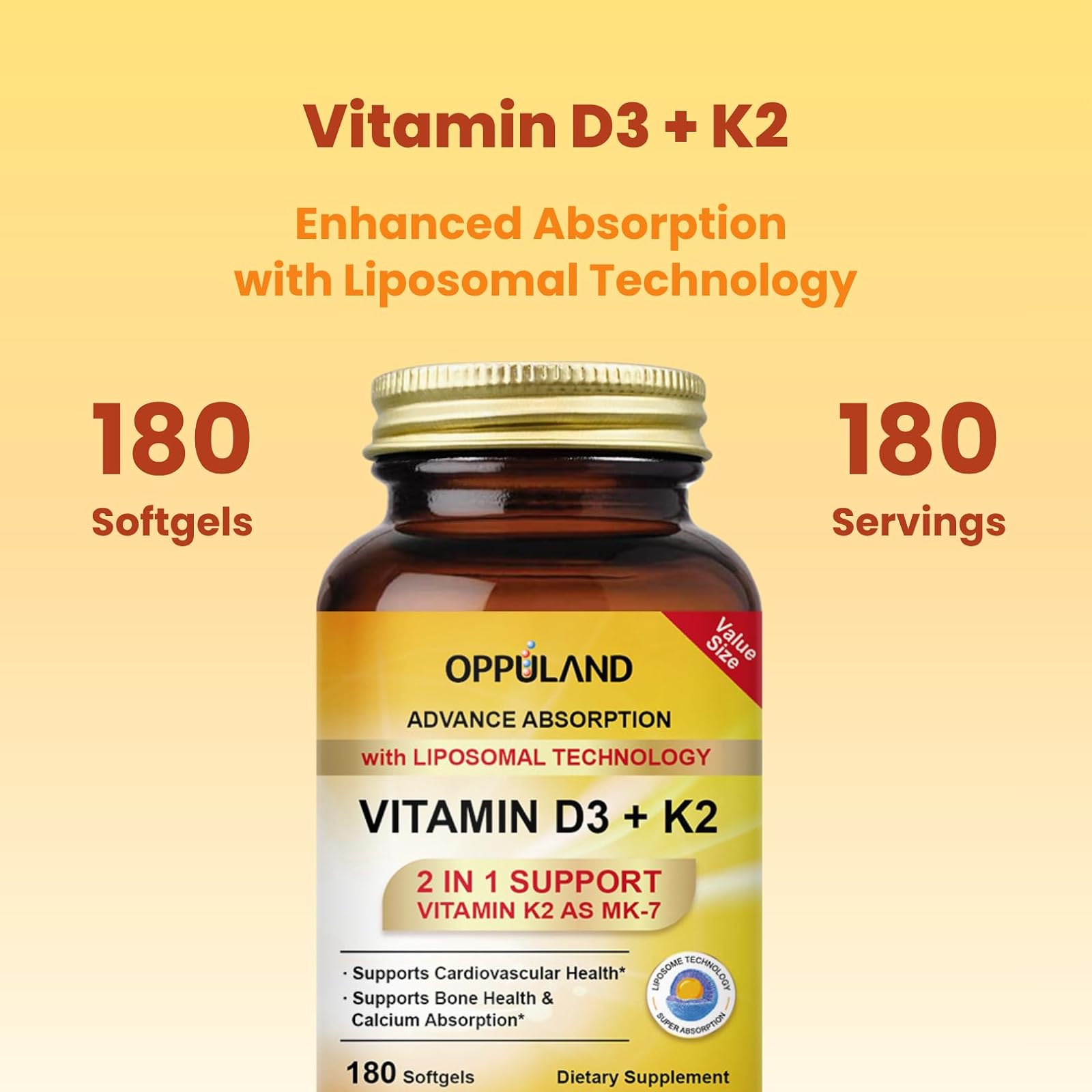 Daily Vitamin D3 K2 for overall wellness