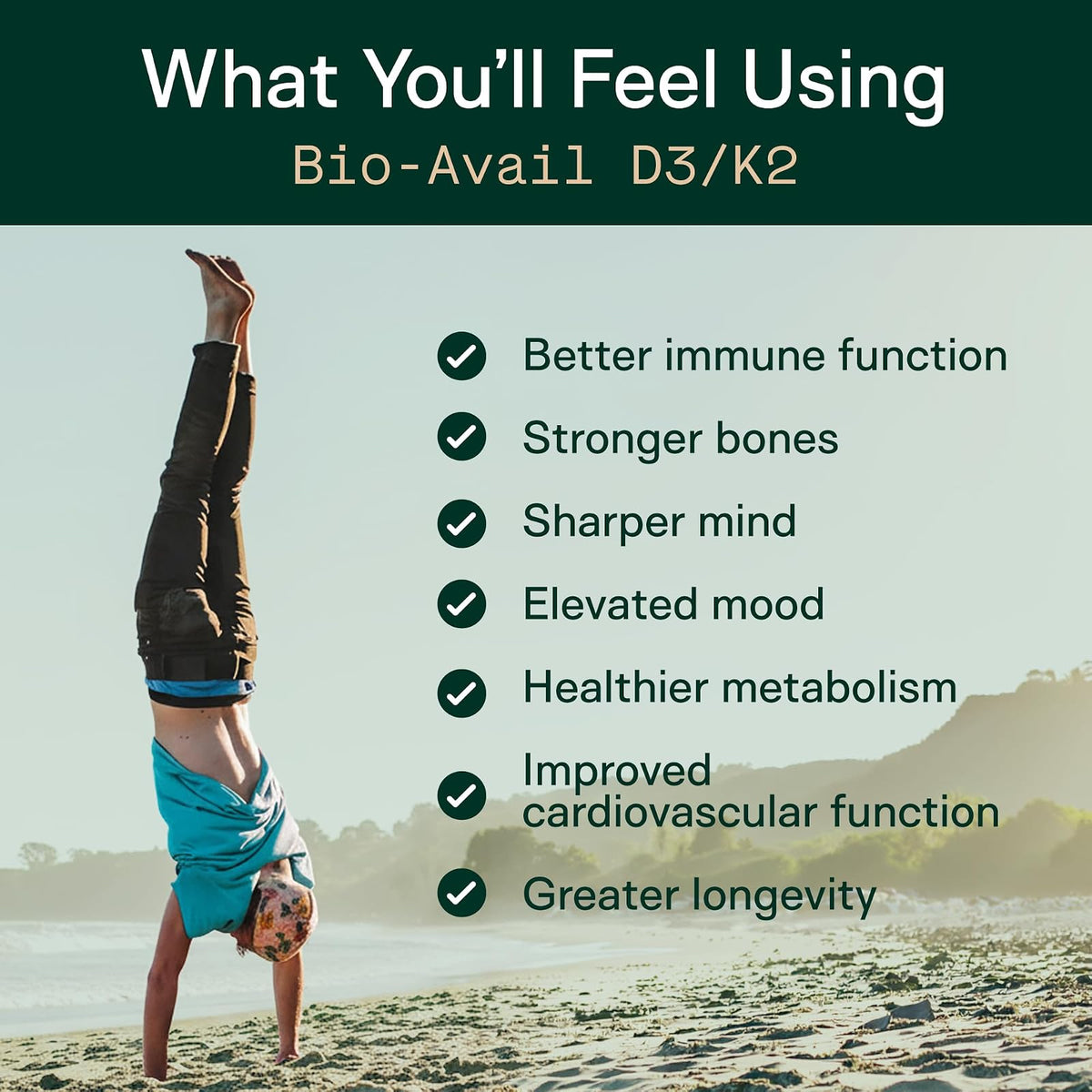Daily Vitamin D3 K2 for wellness