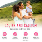 Daily vitamin D3 K2 gummy dose